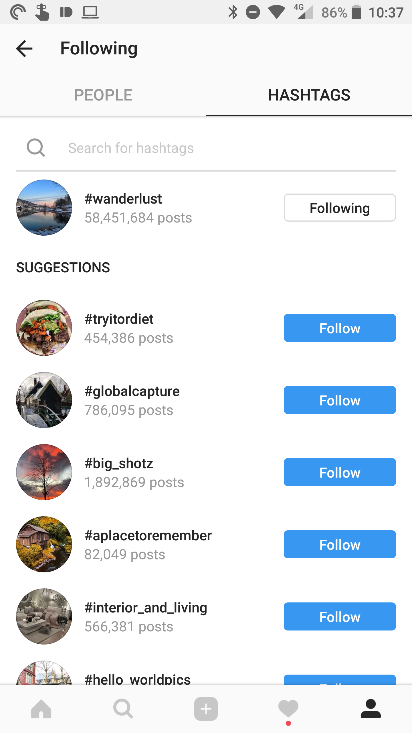 You can follow hashtags on Instagram now, not just people