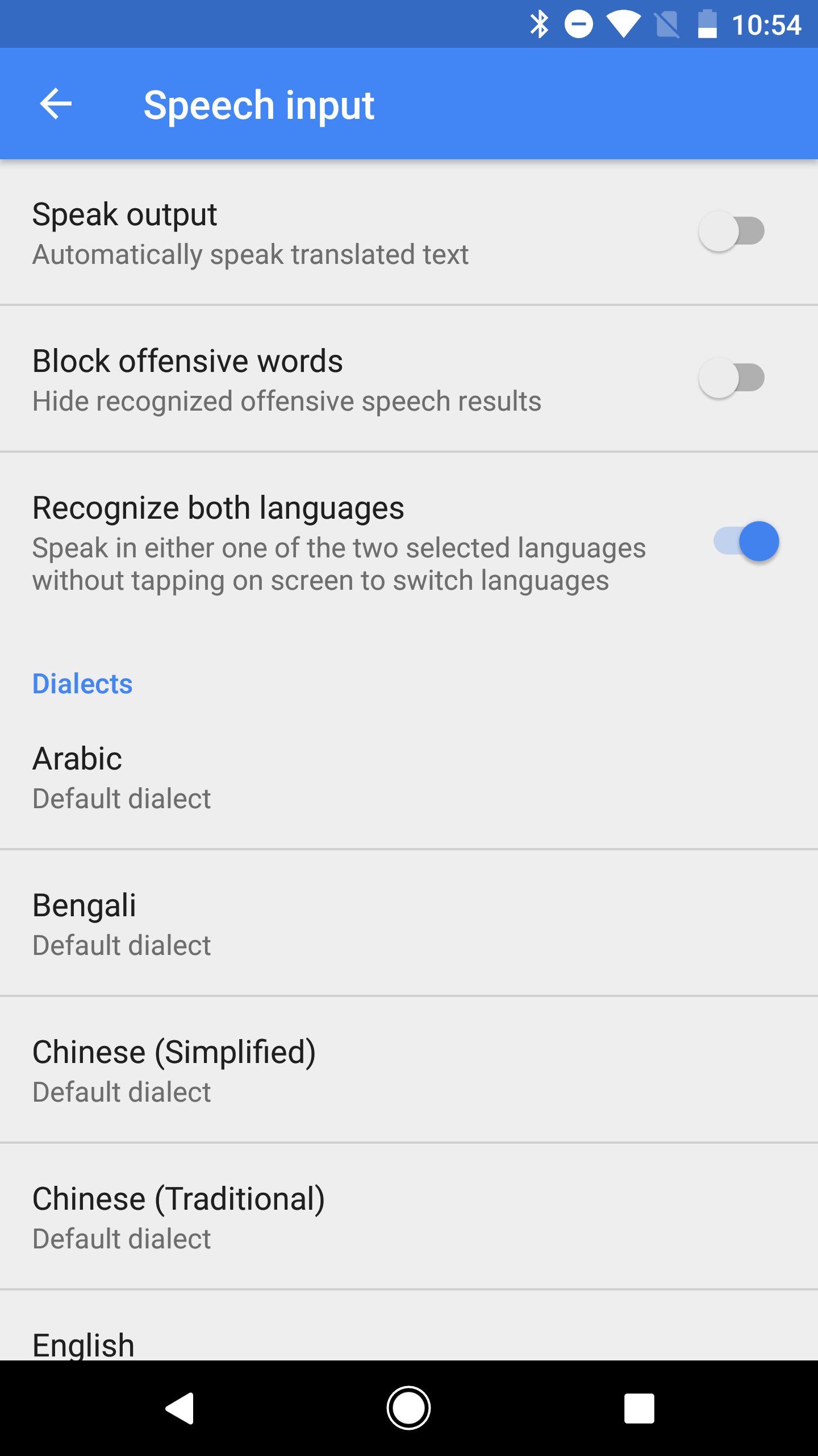 Google Translate v5.16 adds proper names for several regional dialects ...