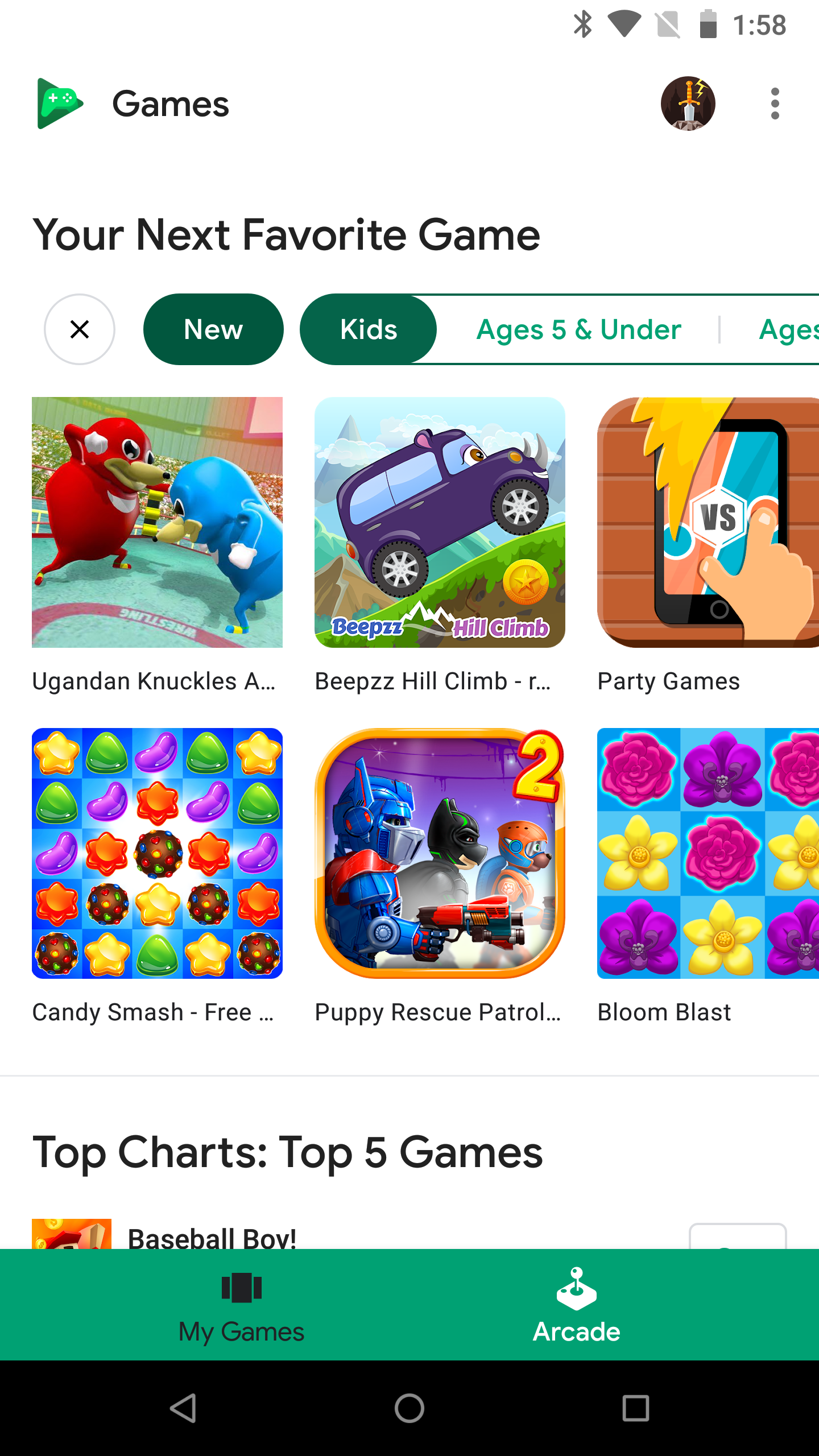 Google Play Games v5.5 adds Arcade tab to help you find your next game ...