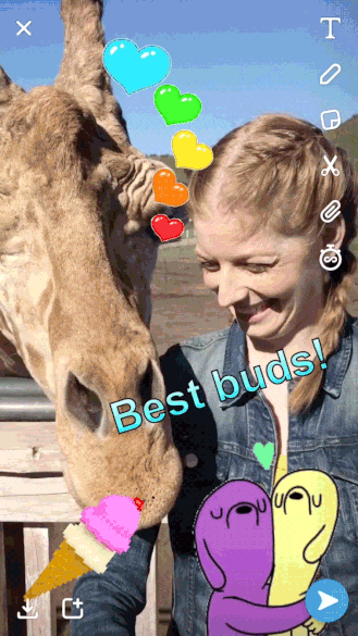Snapchat gets GIF stickers and some changes to app redesign