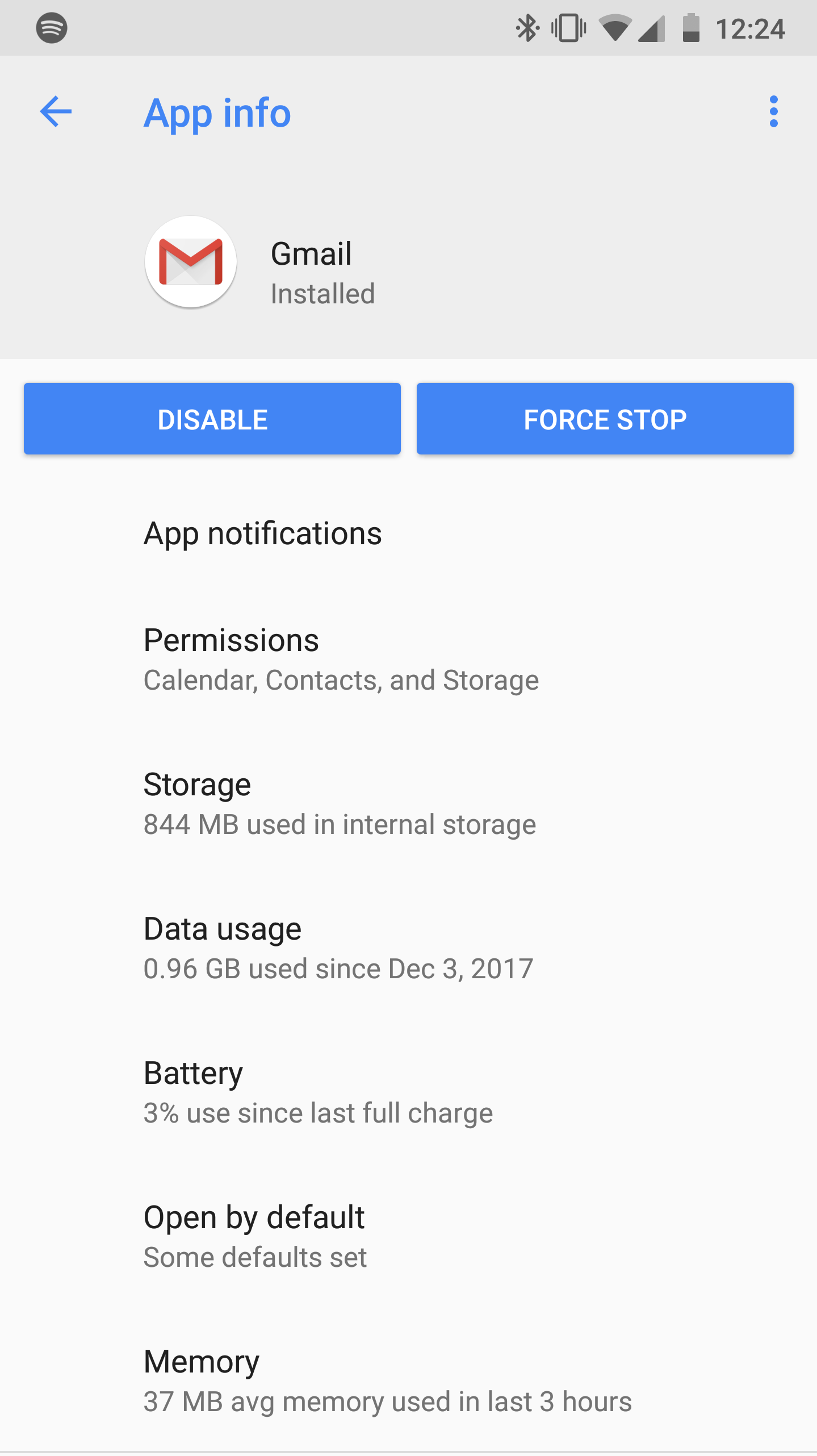 Android P DP2 restores 'Force stop' button on app info settings page