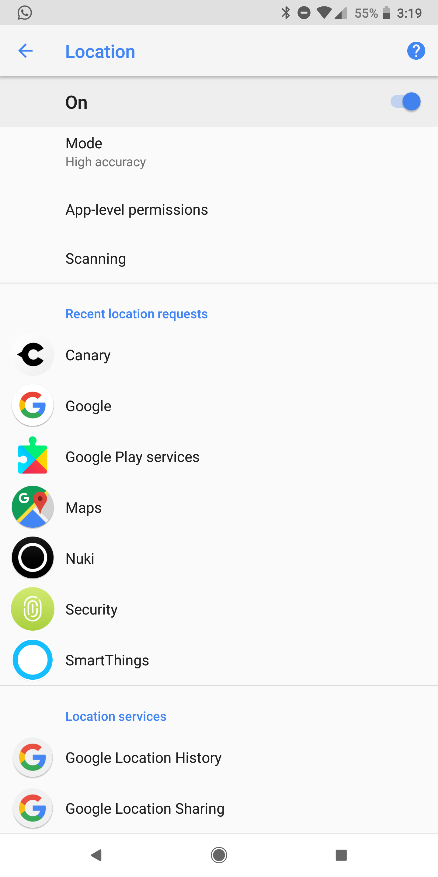 Android P Feature Spotlight Location Accuracy Is Now A Binary Setting Battery Saving Mode Is Gone
