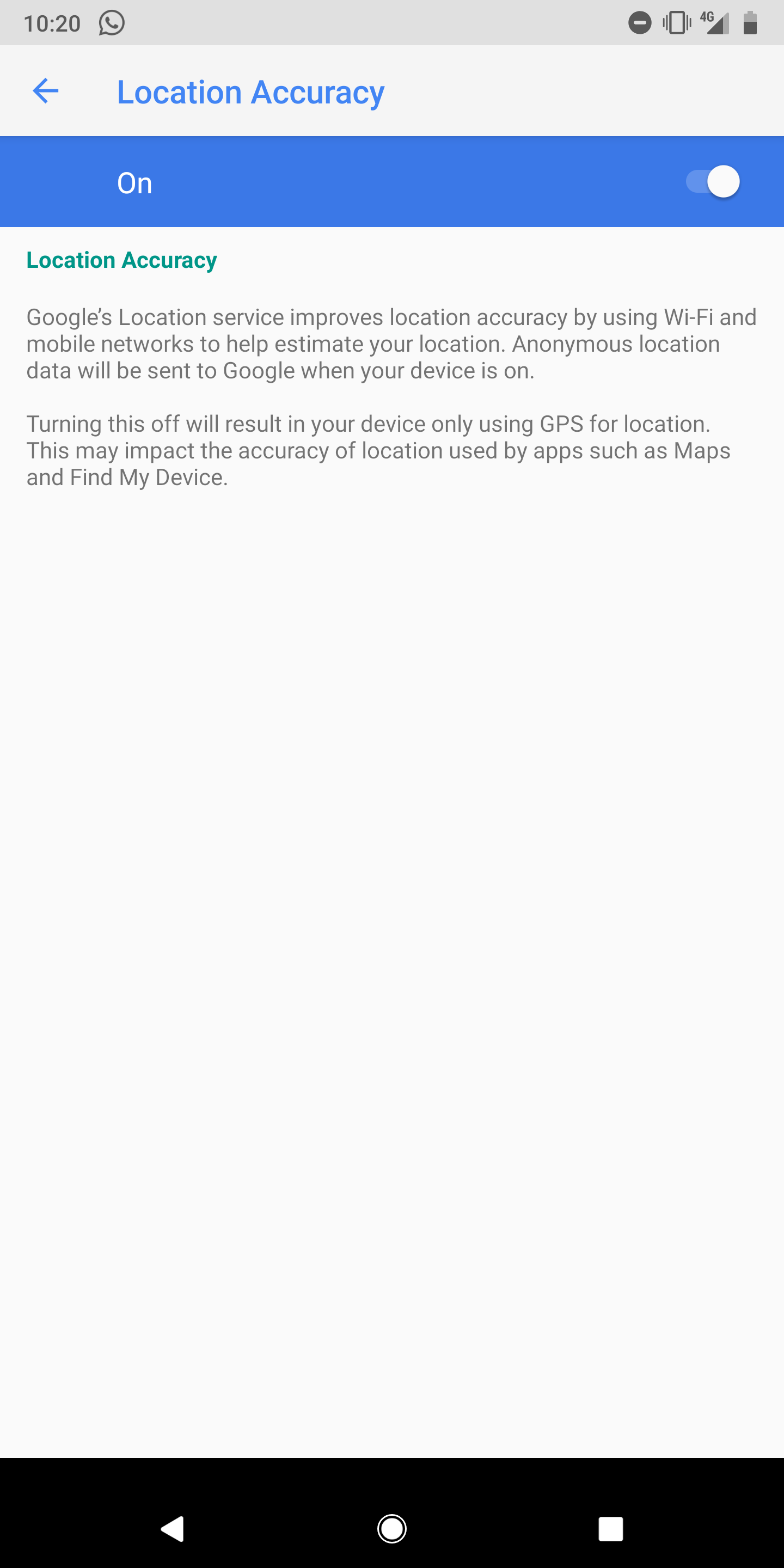 Android P Feature Spotlight Location Accuracy Is Now A Binary Setting Battery Saving Mode Is Gone