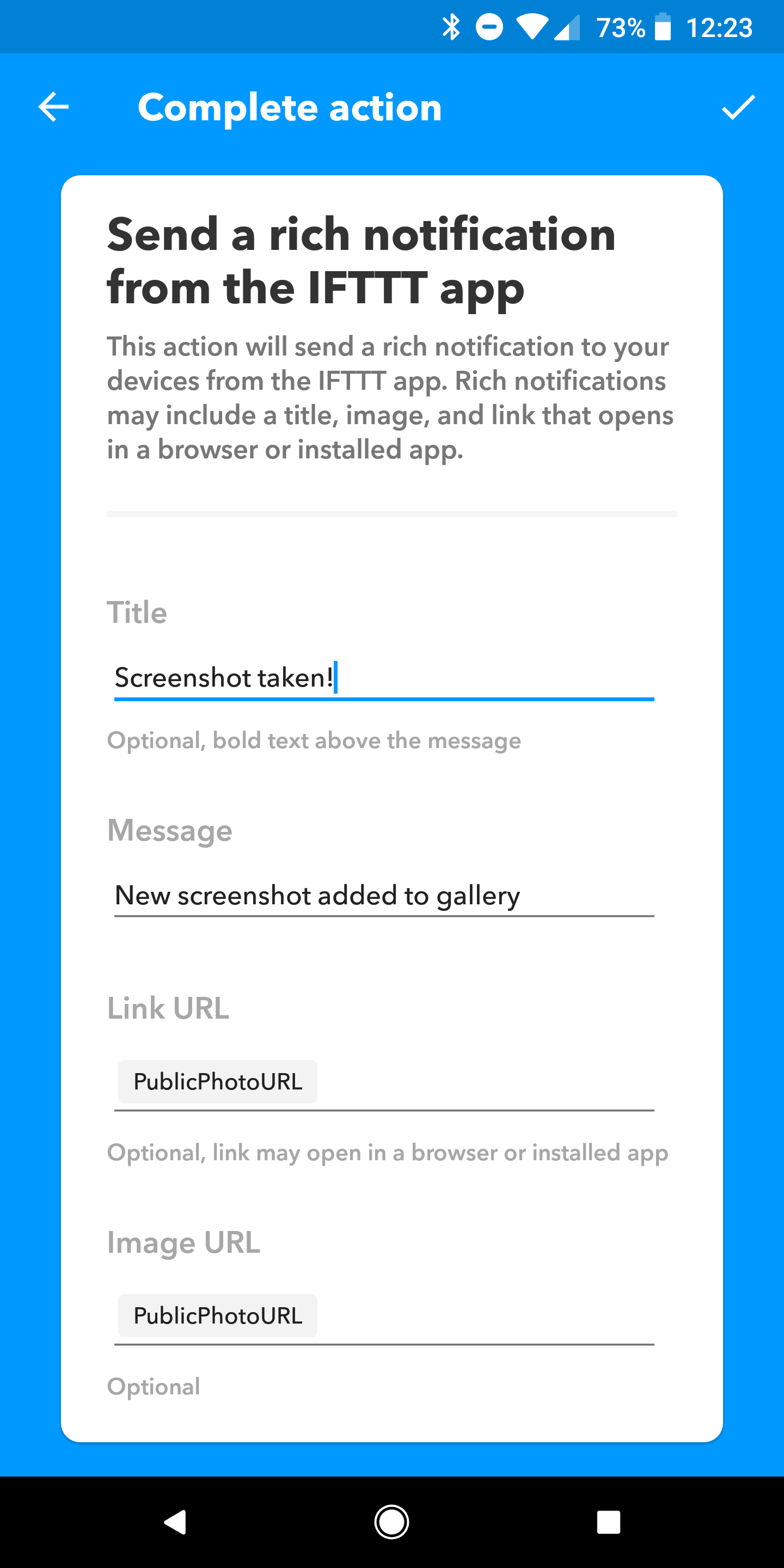 IFTTT lets you create custom rich notifications on Android