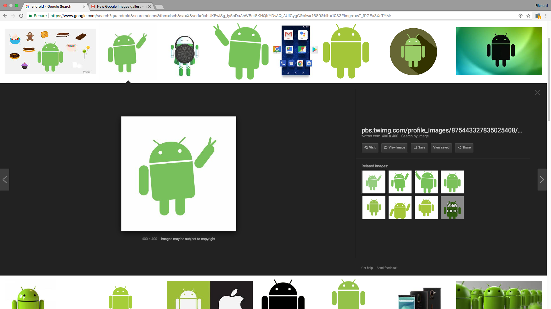 [Update: More tests] Google Images testing new mobile-style UI for the web