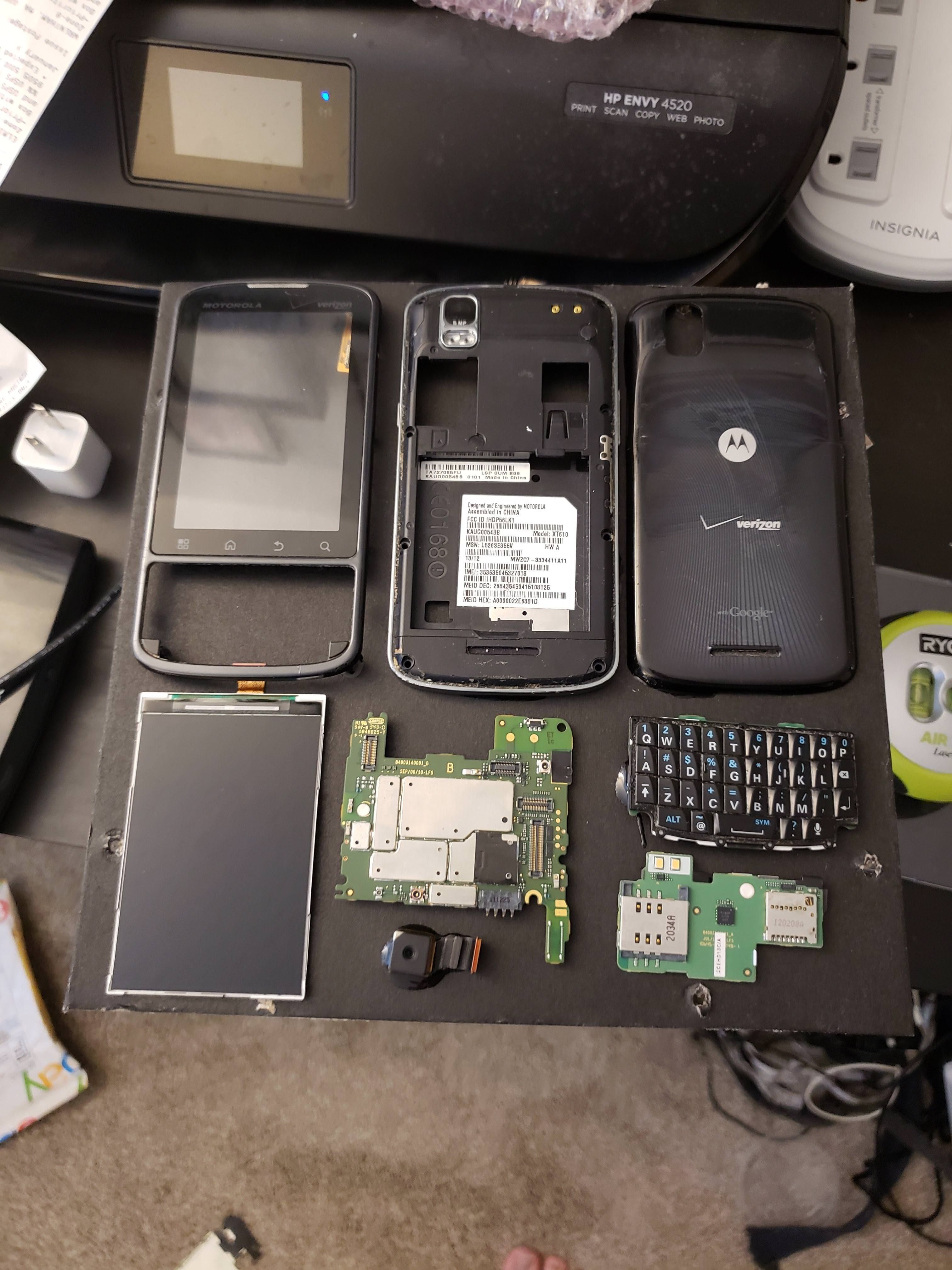 Check out this nerdy art collection of old smartphone teardowns