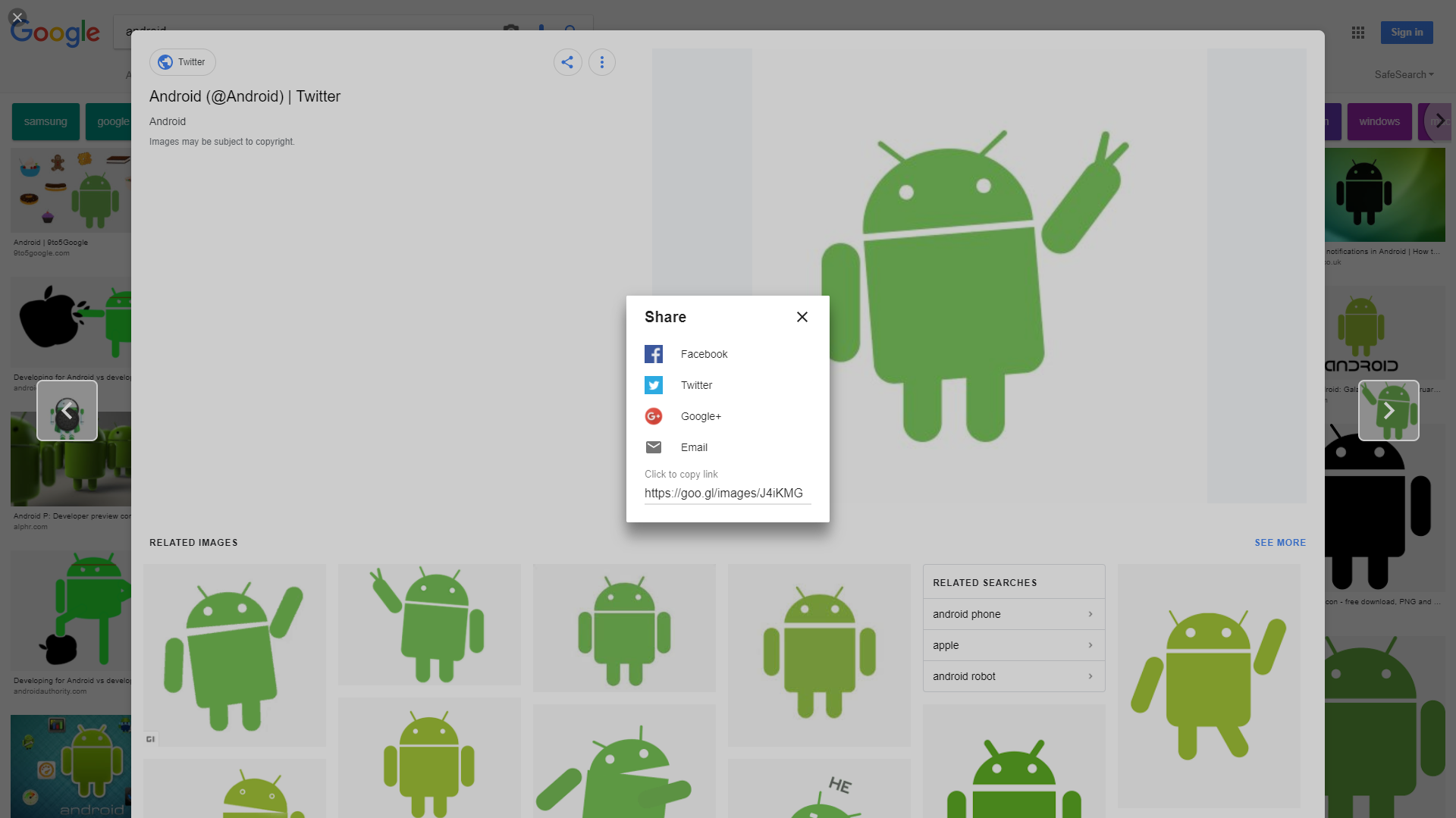 [Update: More tests] Google Images testing new mobile-style UI for the web