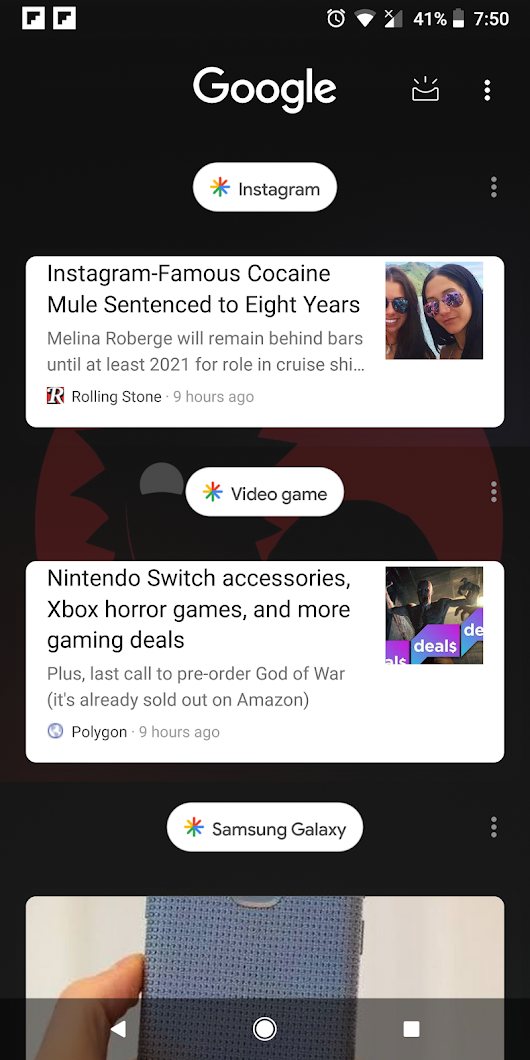[Objectively terrible] Google Feed is testing a new design with large ...