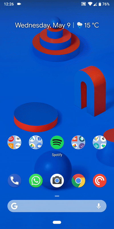 Tip: Swiping high up on Android P's home button opens the app drawer ...
