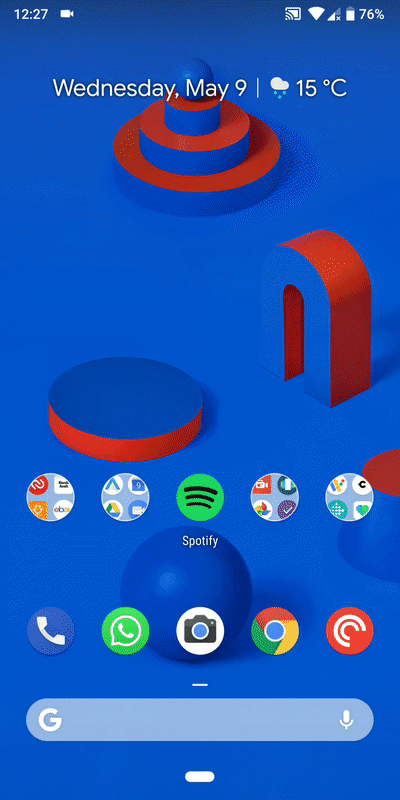 Tip Swiping High Up On Android Ps Home Button Opens The App Drawer On The Homescreen