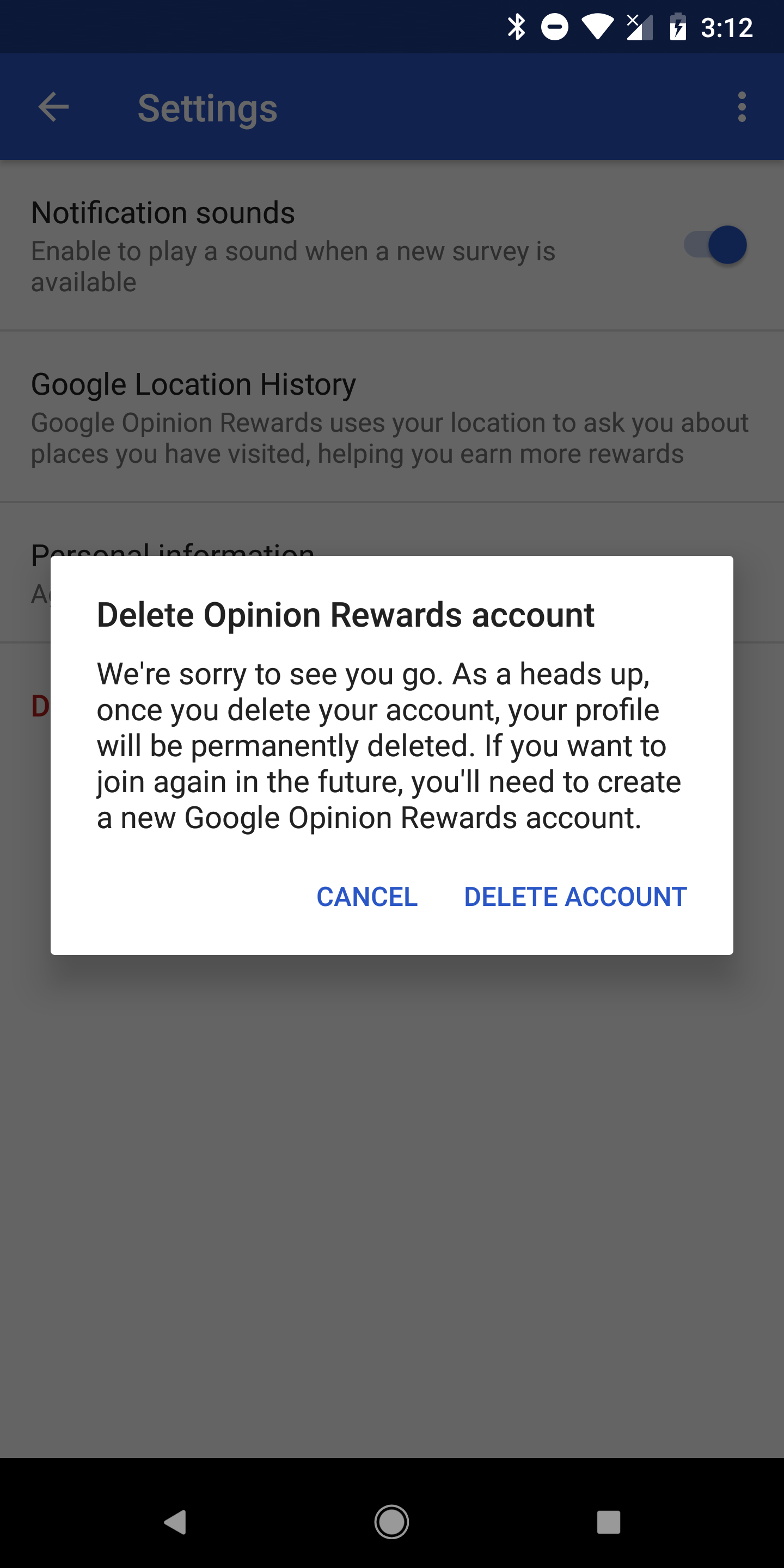 Google Opinion Rewards now allows you to delete and recreate your ...