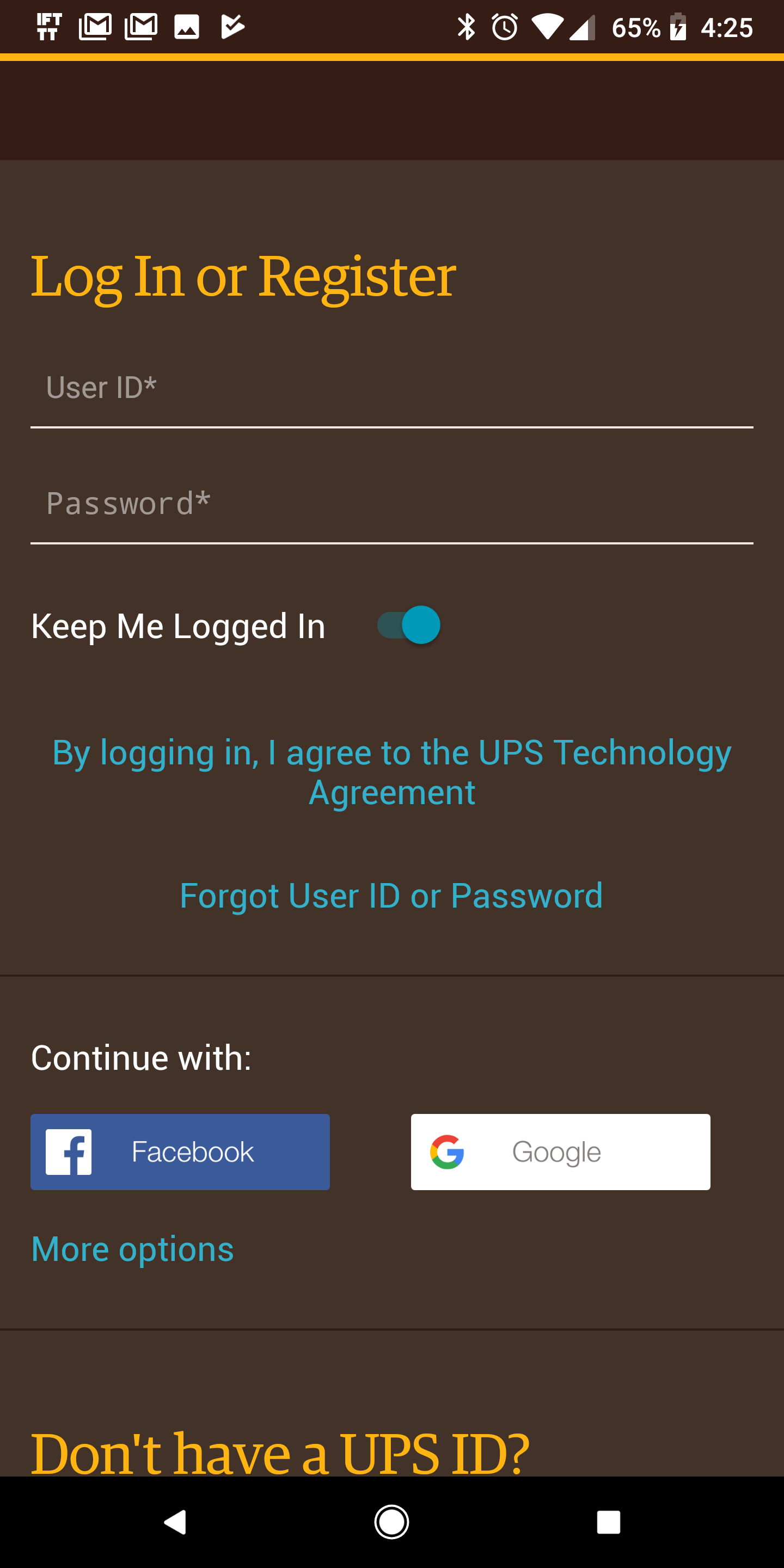 UPS app updated with less brown, fingerprint logins, and more