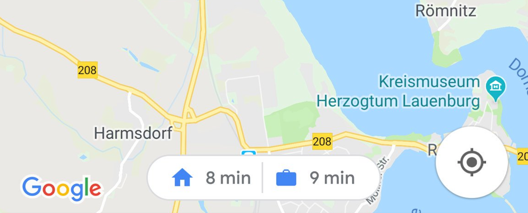 Quick access buttons for home and work showing up for some in Google Maps