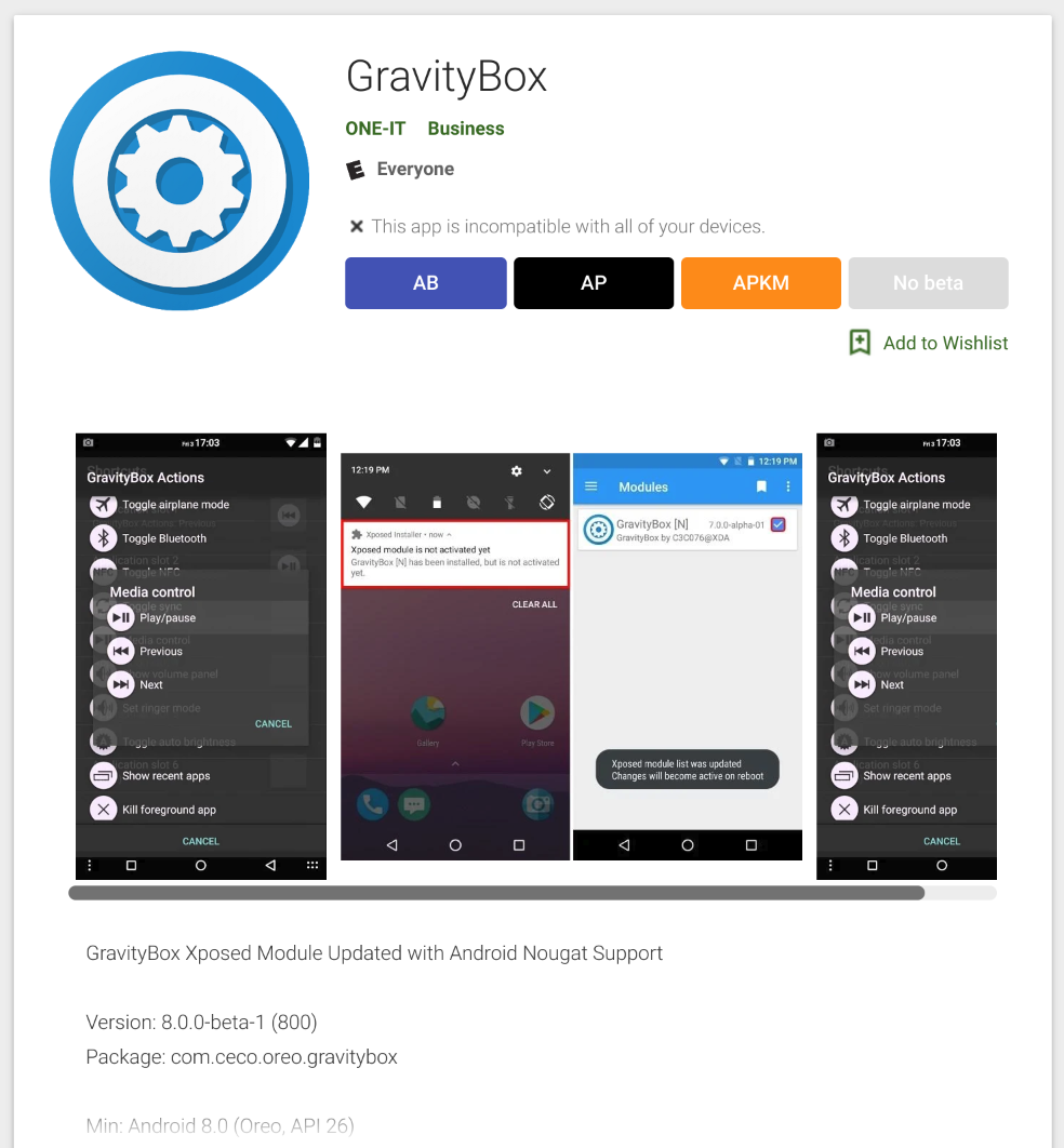 [Update: Taken down] Unauthorized GravityBox app listing pops up on Play Store