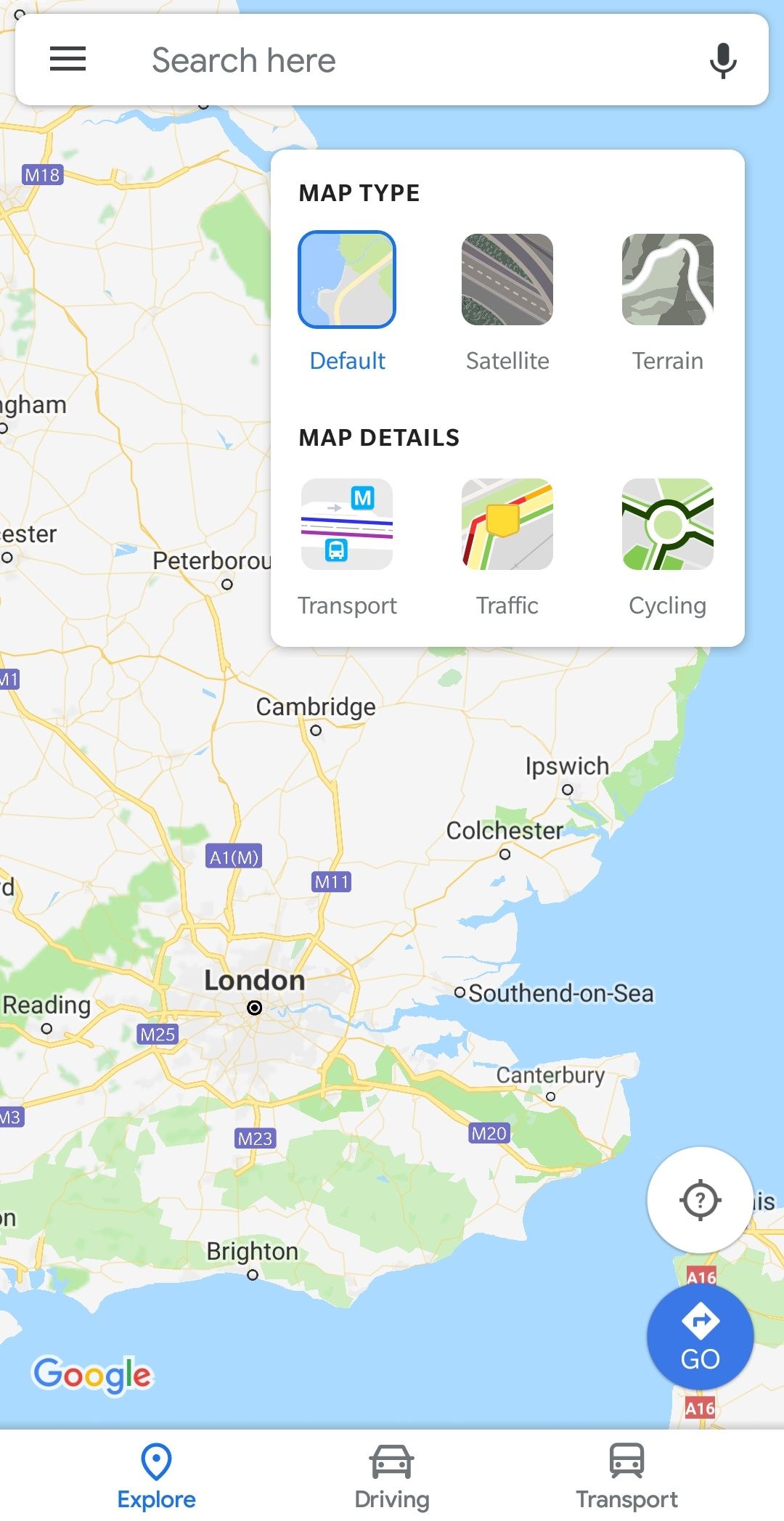 [Update: New layer chooser] Google Maps with extensive Material ...
