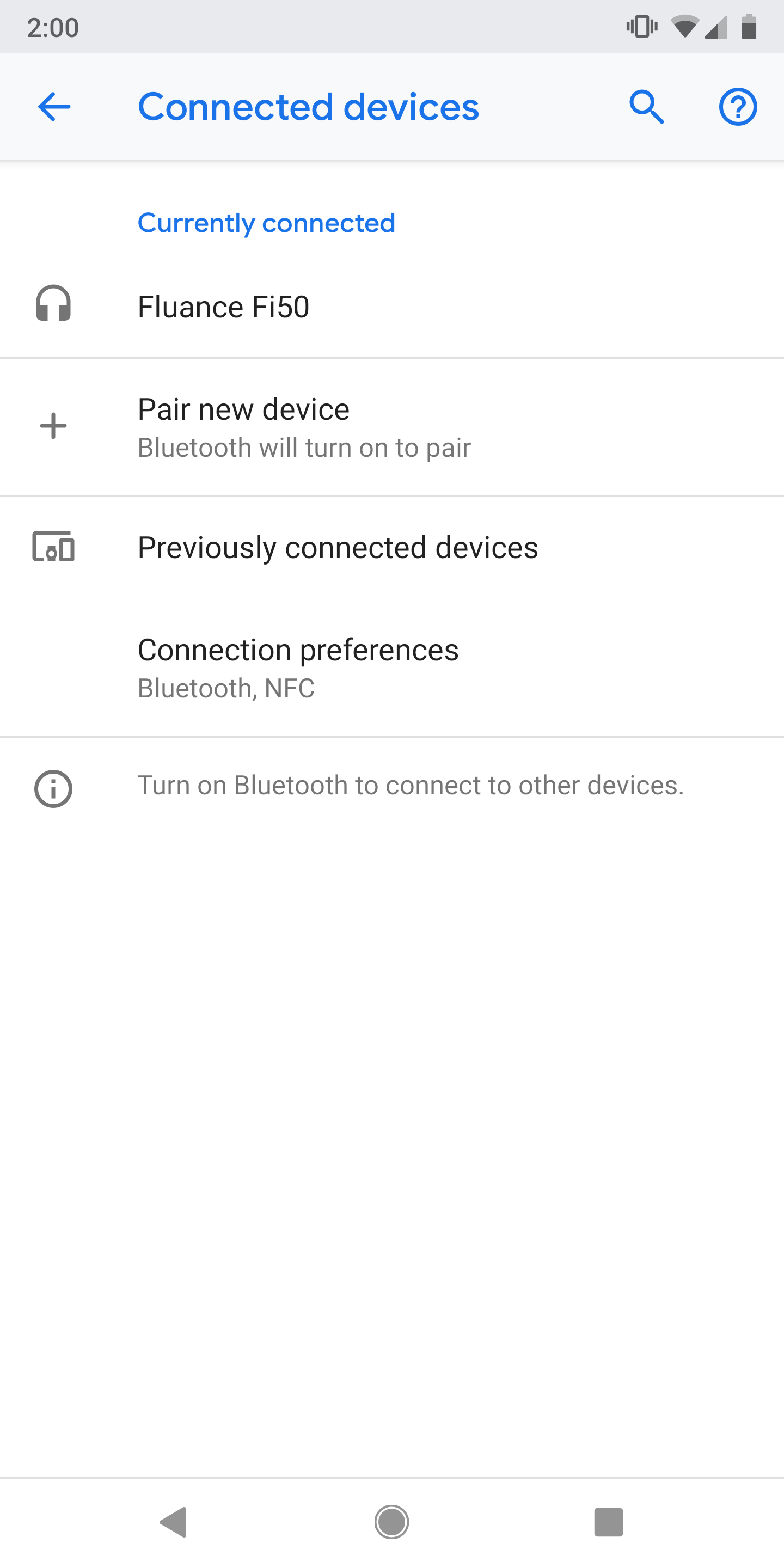 Bluetooth section and NFC toggle in Android P DP4 moved to 'Connection ...