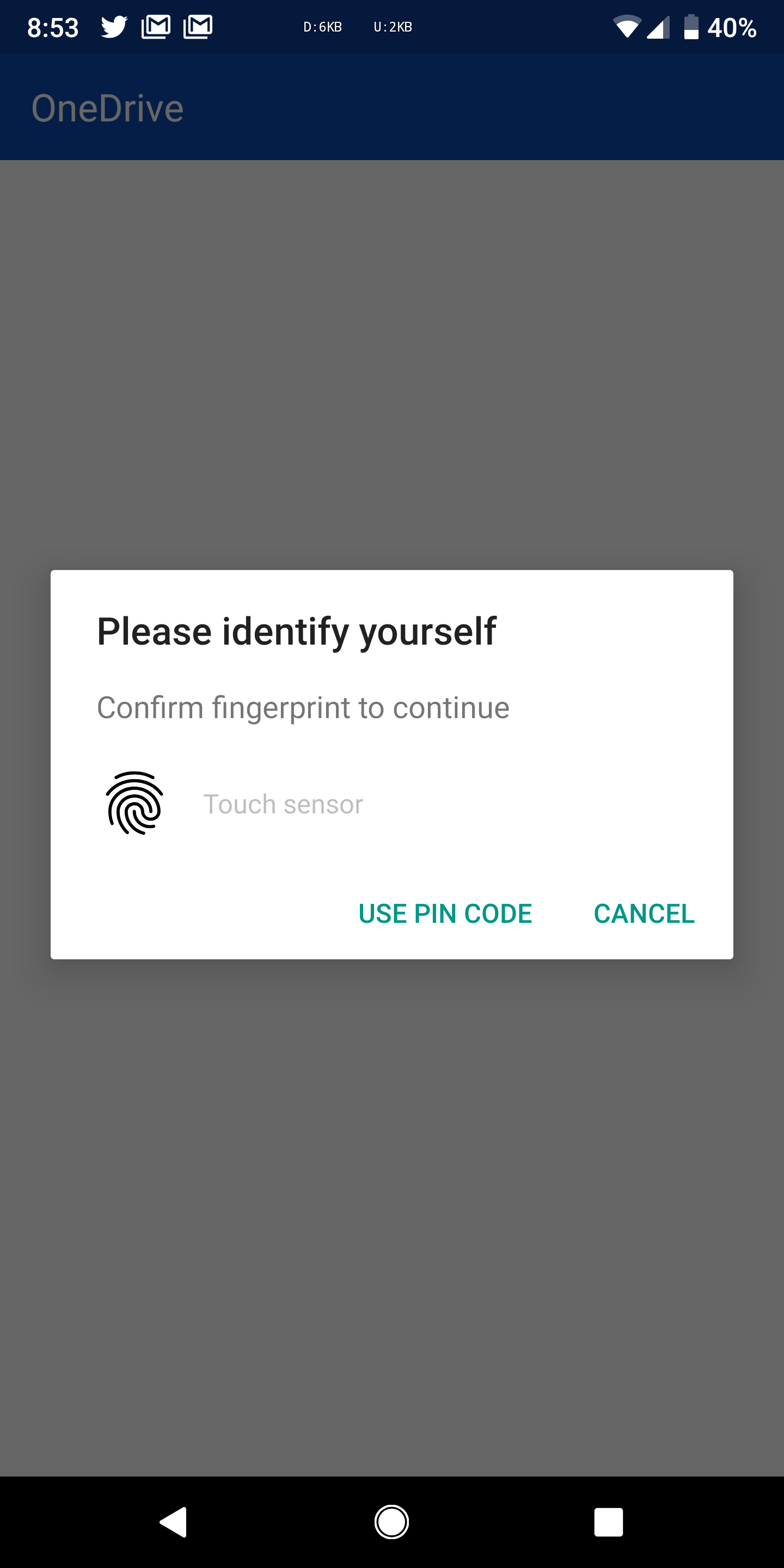 Microsoft OneDrive v5.14 adds fingerprint authentication [APK Download]