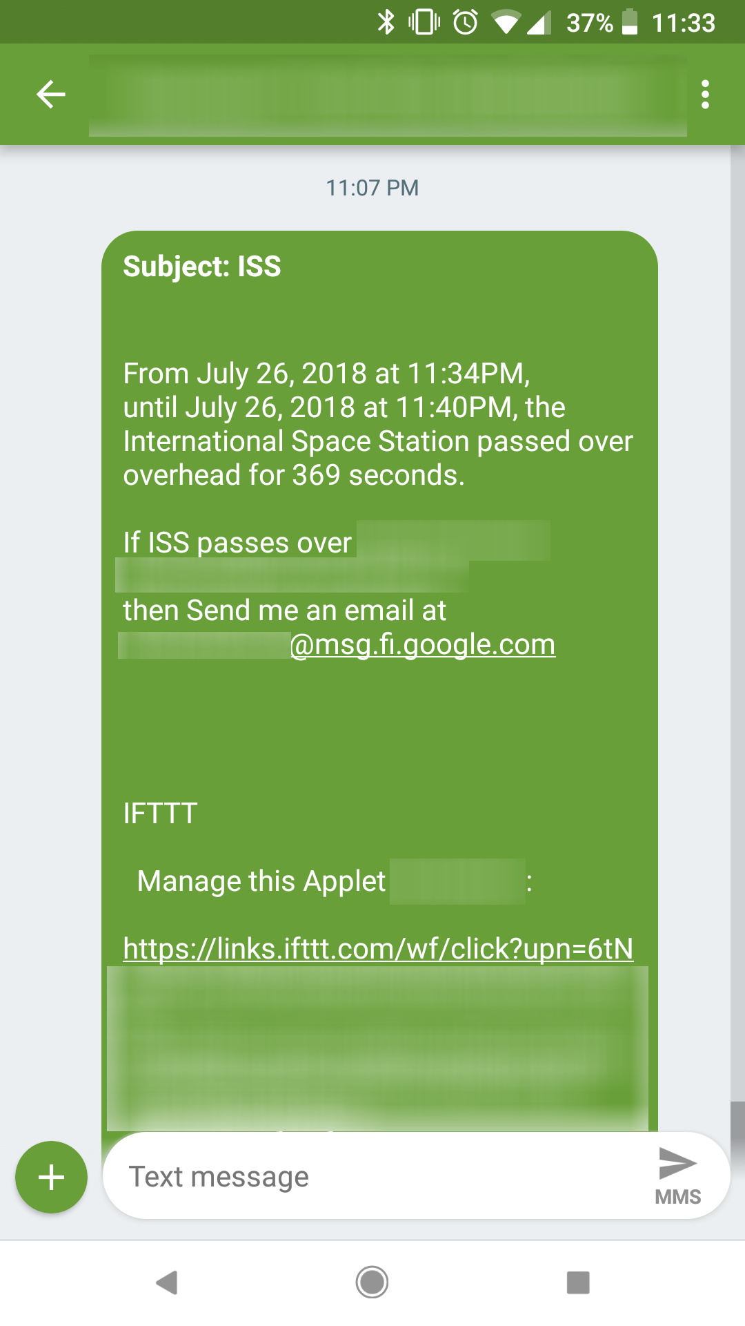 How to get around IFTTT's cap on sending SMS messages