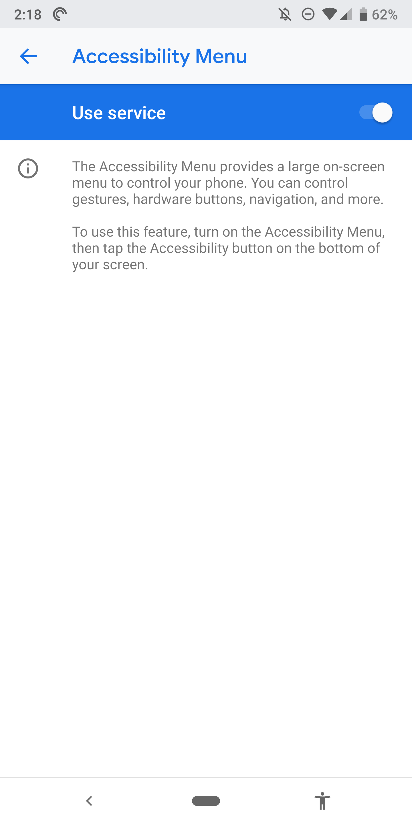Android Ps Accessibility Menu Replaces Gestures And Hardware Buttons