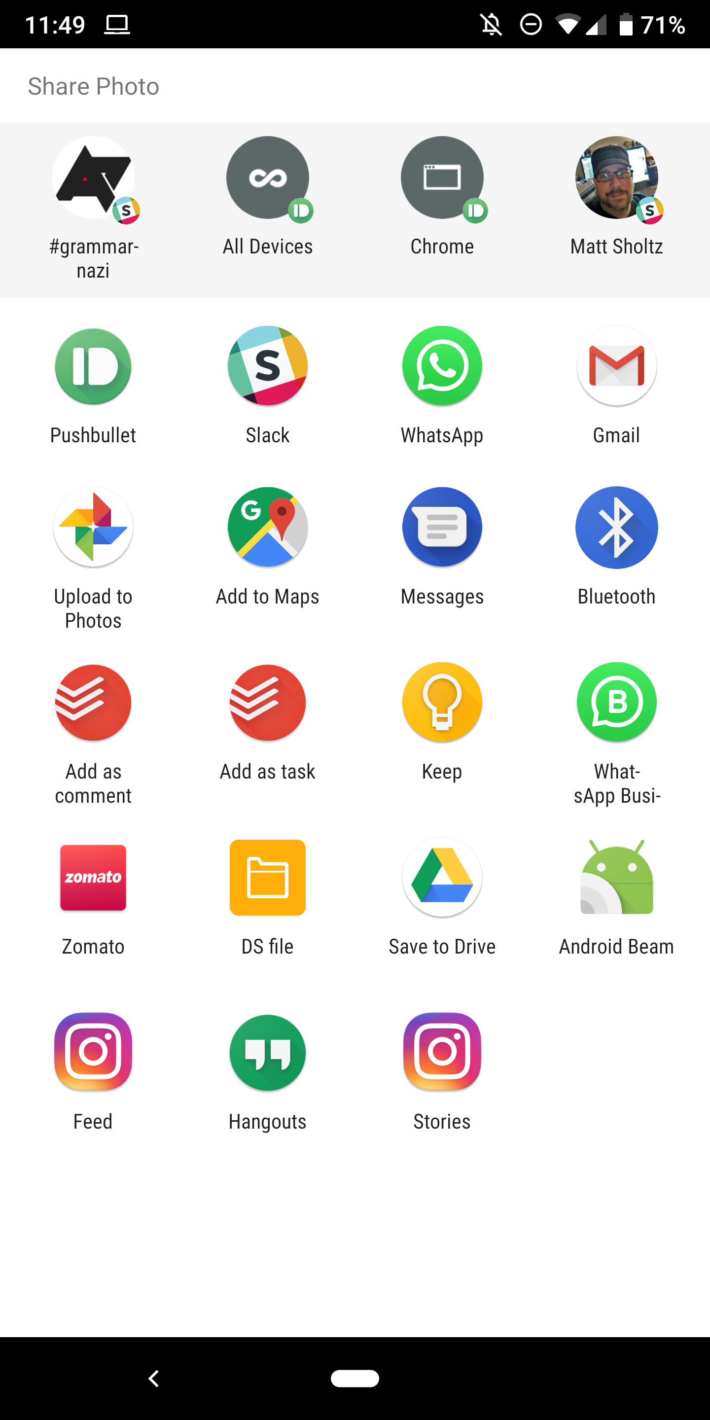 Android P Dp4 Trims Down The Direct Share Targets To 4 Instead Of 8