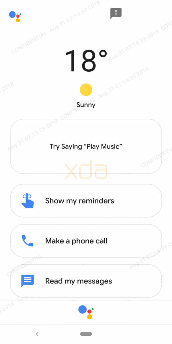 This is the Google Assistant UI for the upcoming Pixel Stand
