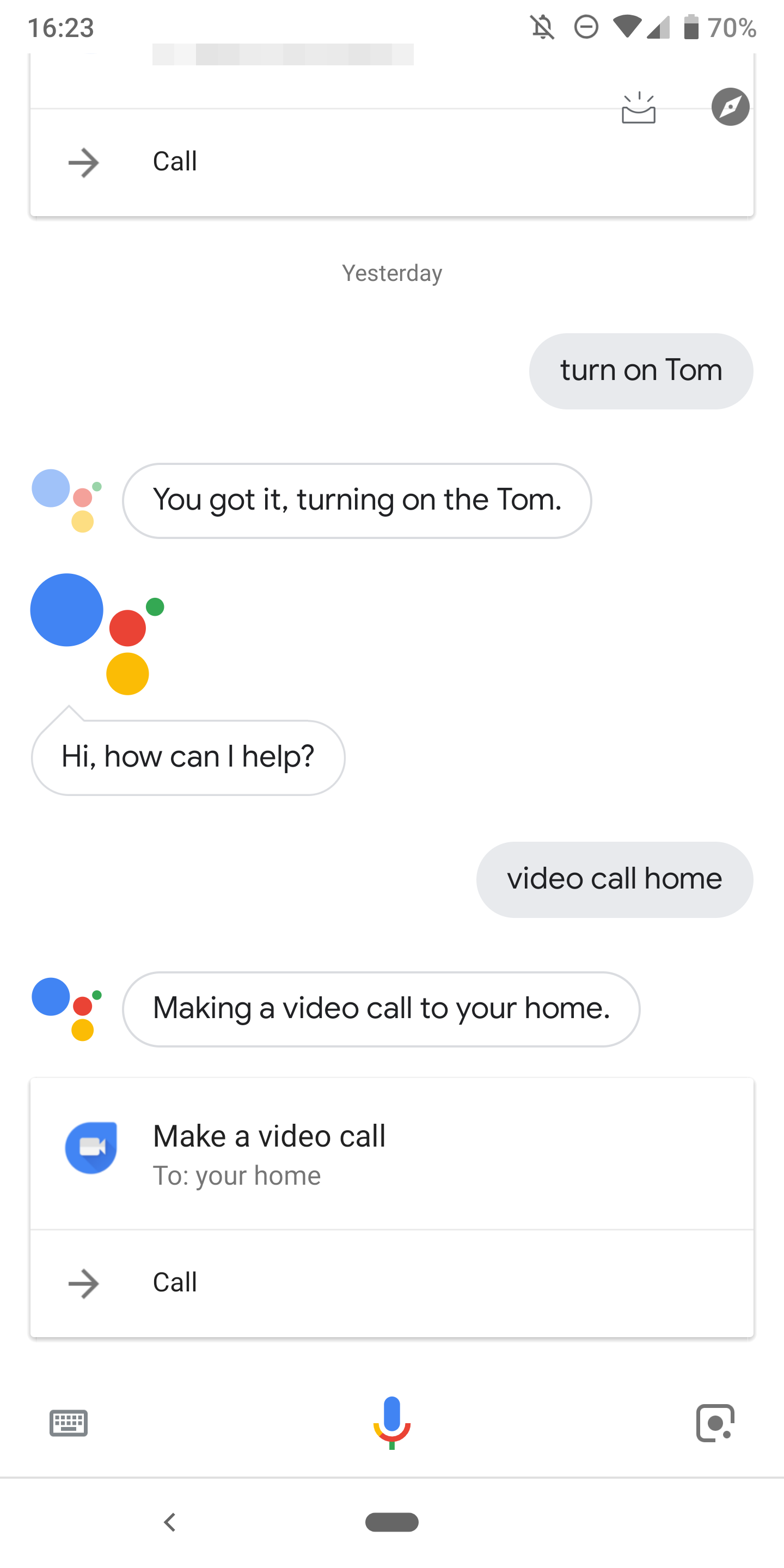 Tip: You can video call your Smart Display at home from your phone ...