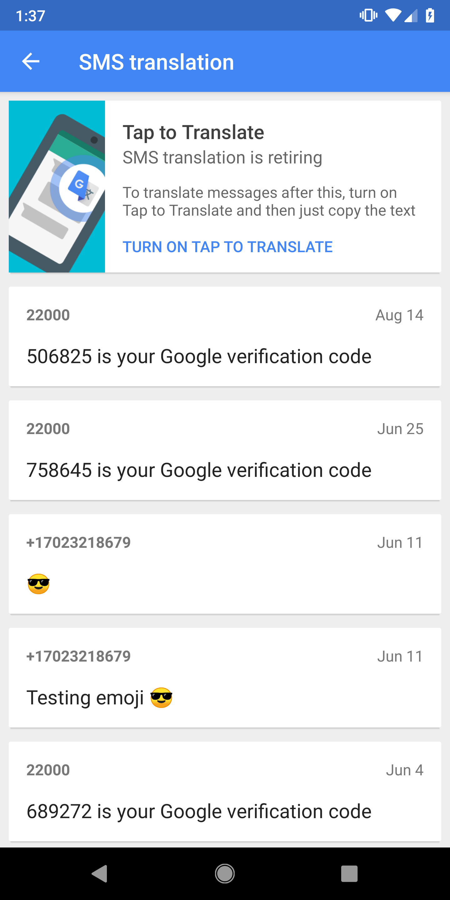 Google Translate v5.24 prepares to shut down SMS translation and may be ...