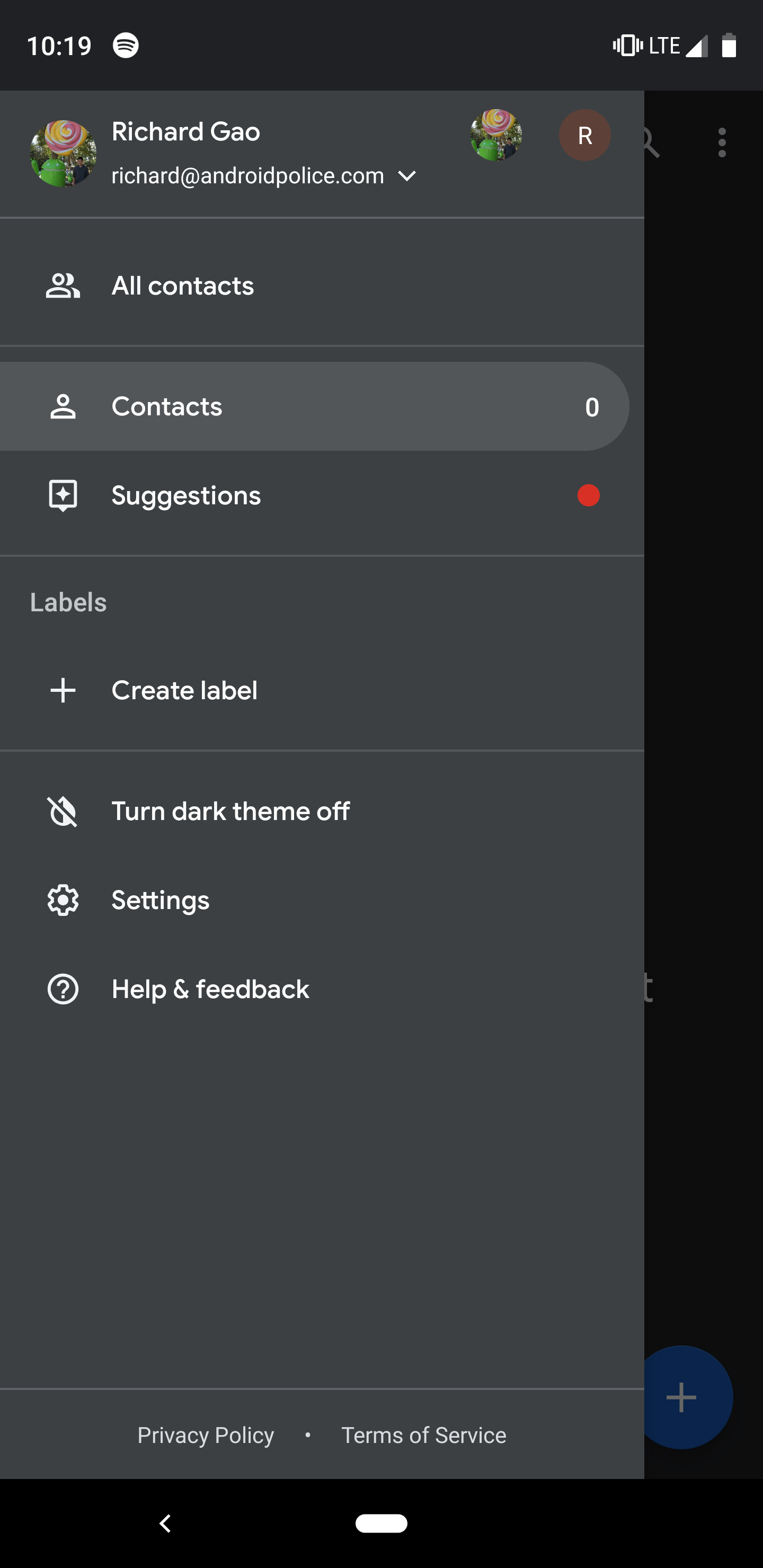 Google Contacts v3.2 brings the long-awaited dark mode [APK Download]