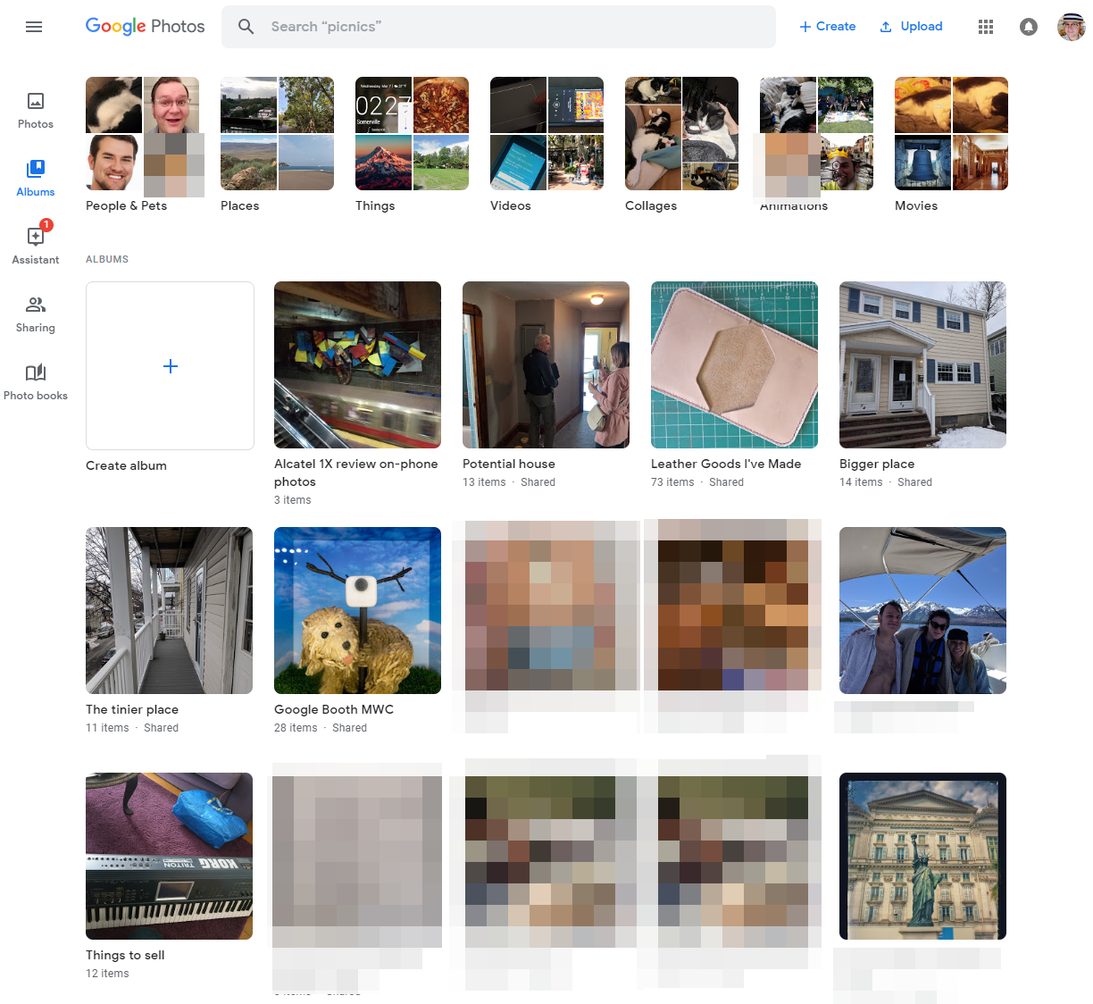Google Photos site updated to match the app's refreshed Material UI