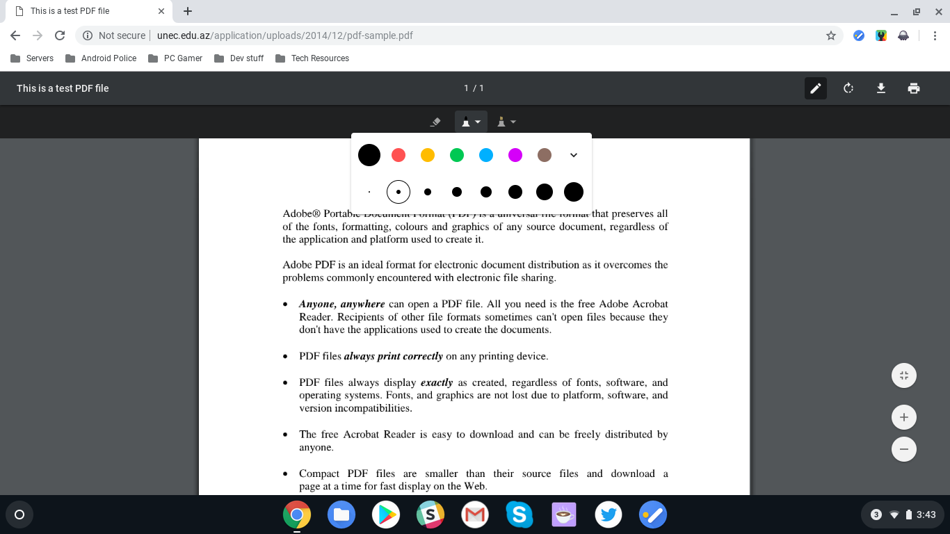Google adds PDF annotation feature to Chrome OS Dev/Canary