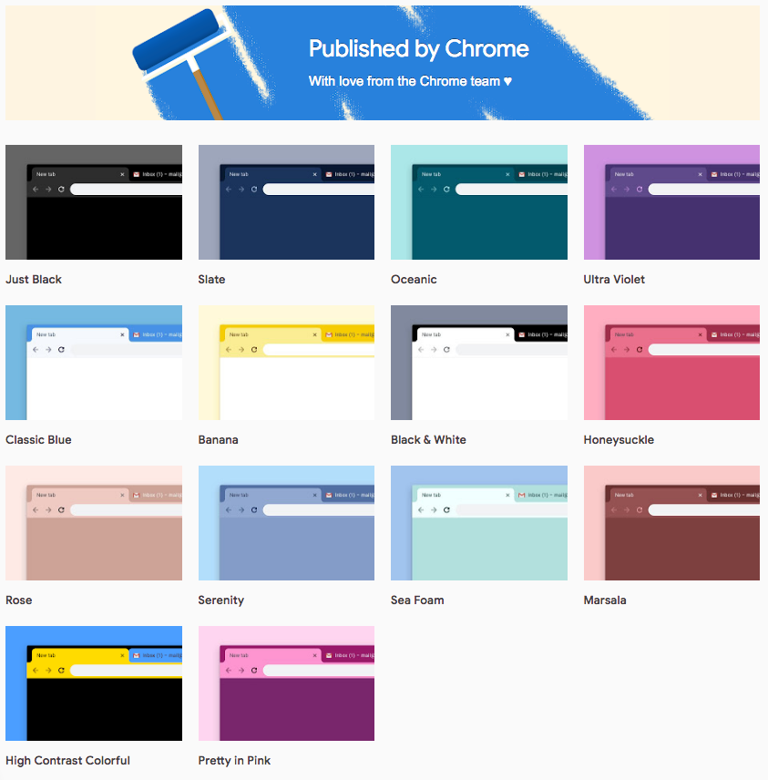 Google releases 12 new colorful themes for Chrome, including Just Black