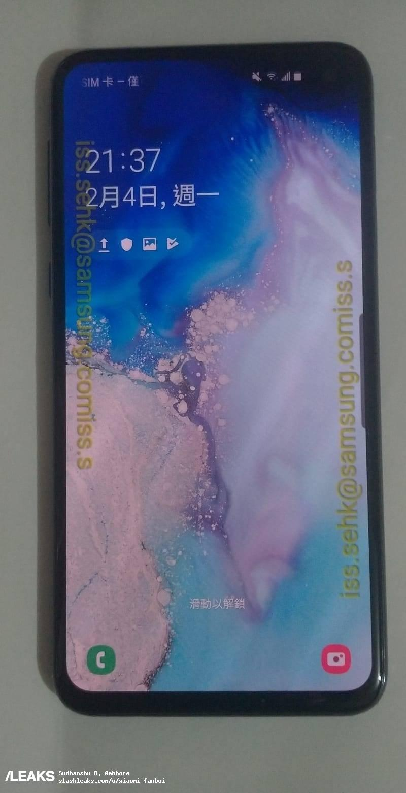 Galaxy S10e leaks show off the size of the hole-punch and a side ...