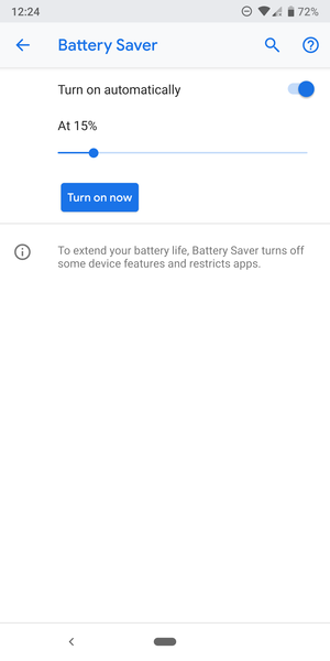 Android Q can automatically activate Battery Saver based on your usage ...