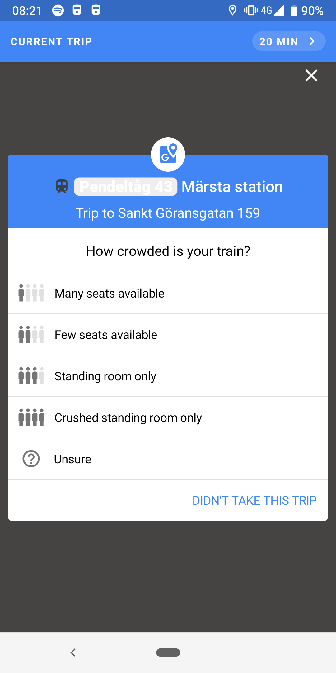 Google Maps is asking commuters how crowded their trains are