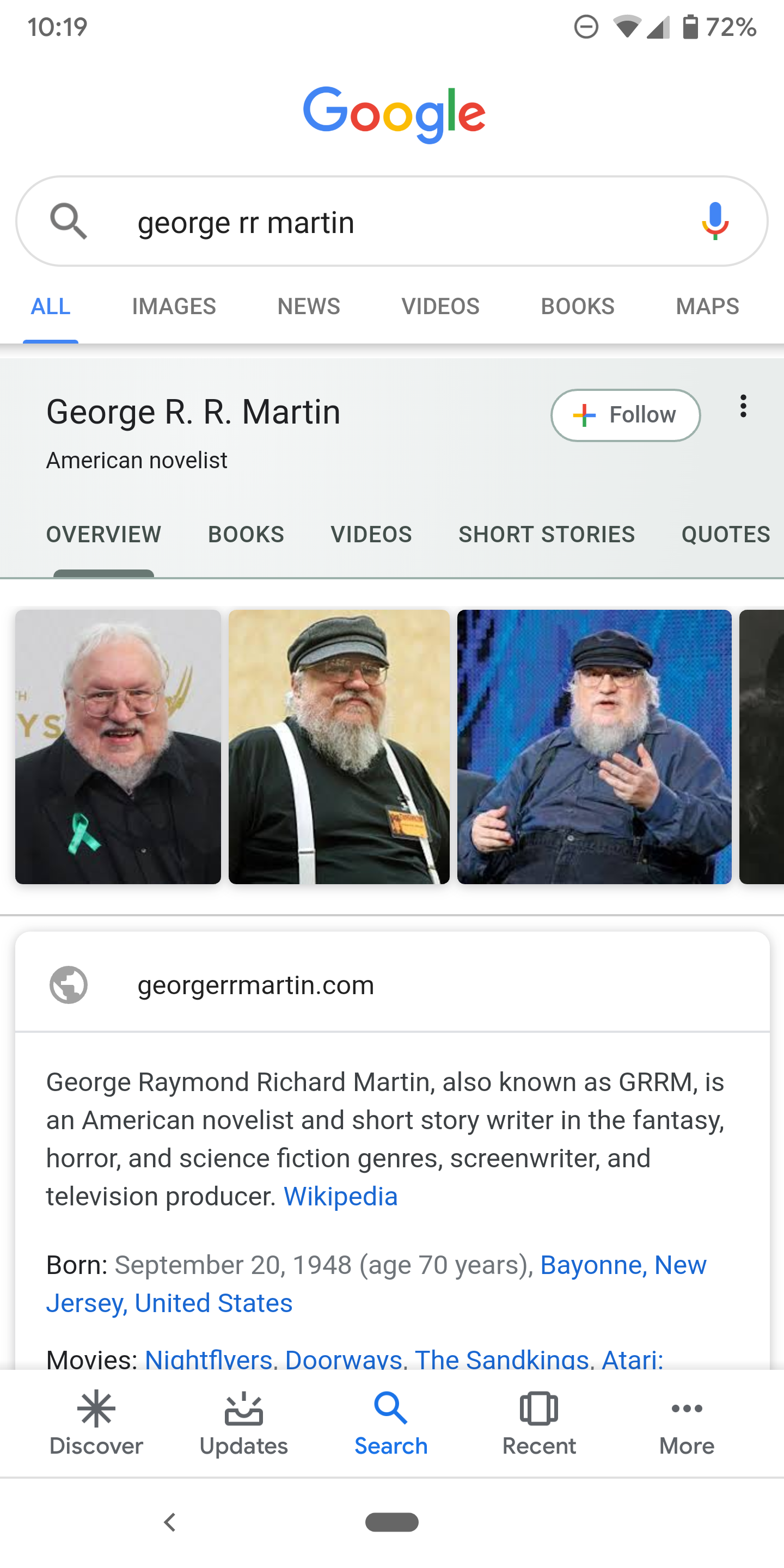 Google improves Knowledge Graph search cards: Material refresh ...
