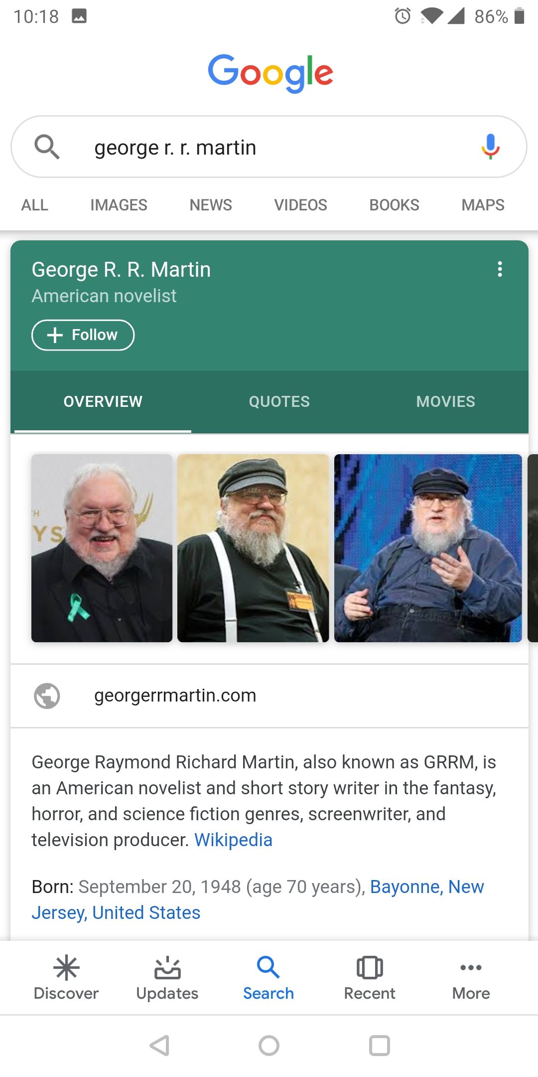 Google improves Knowledge Graph search cards: Material refresh ...