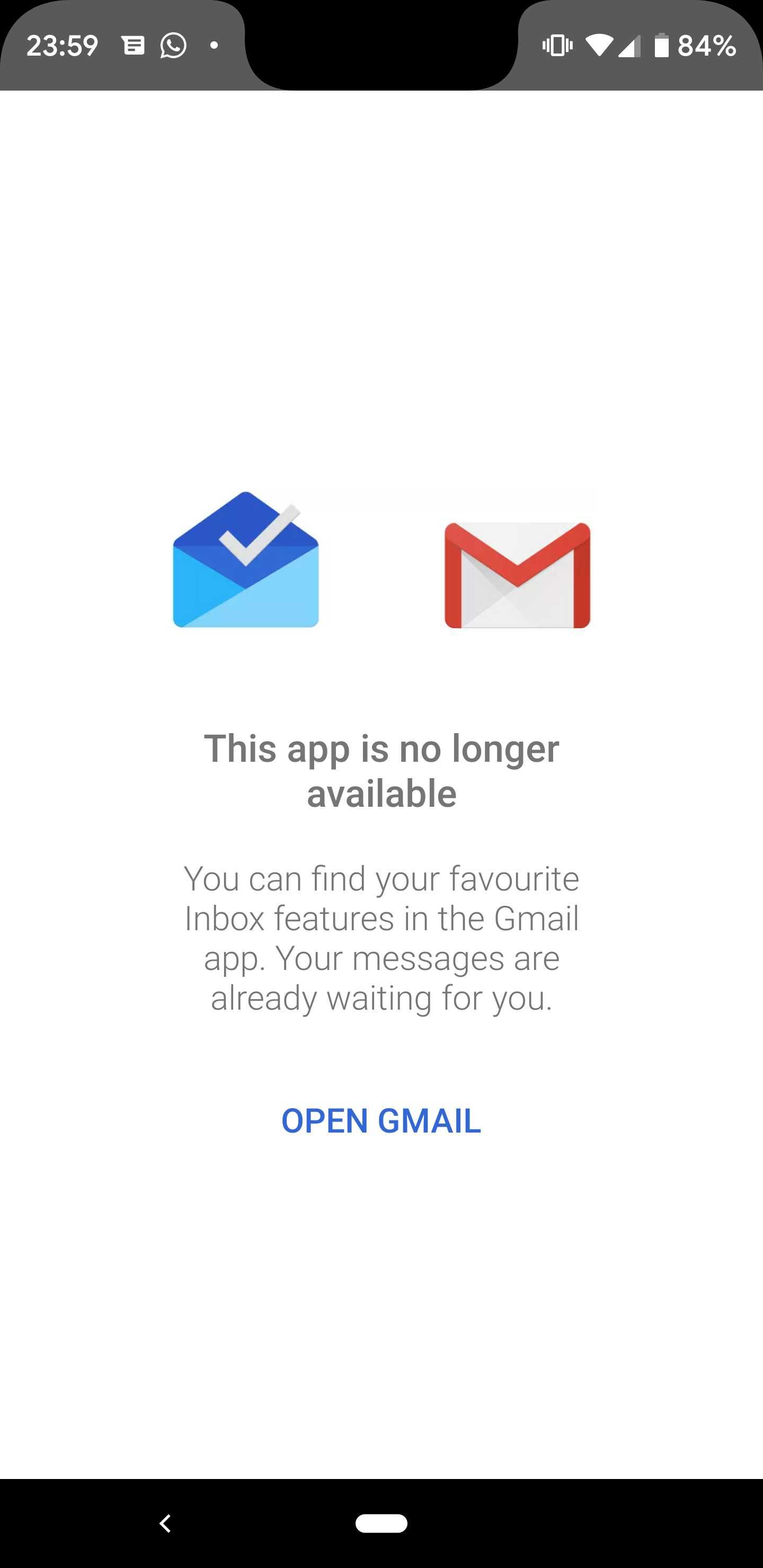 The good die young: Rest in Peace, Inbox by Gmail