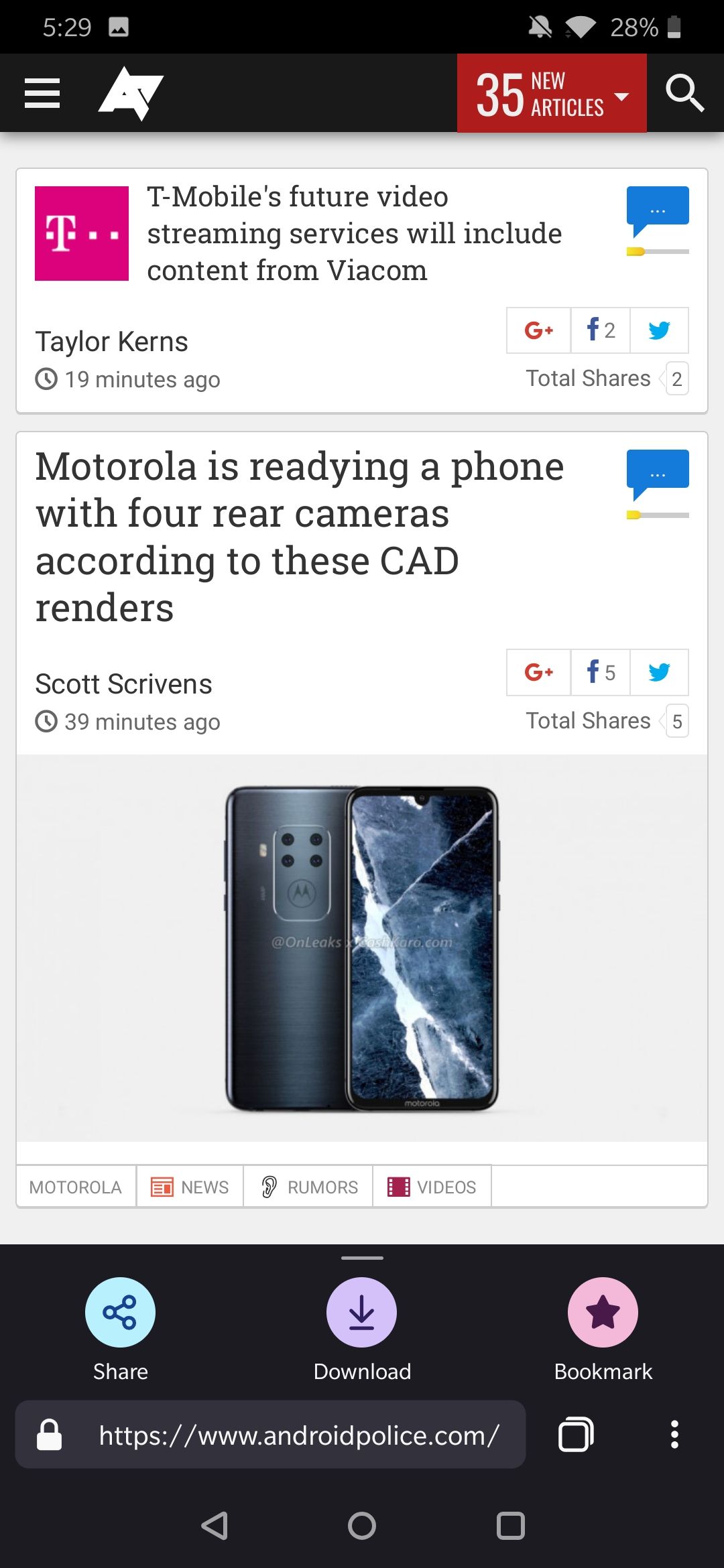 Mozilla's experimental Fenix browser adds a dark mode