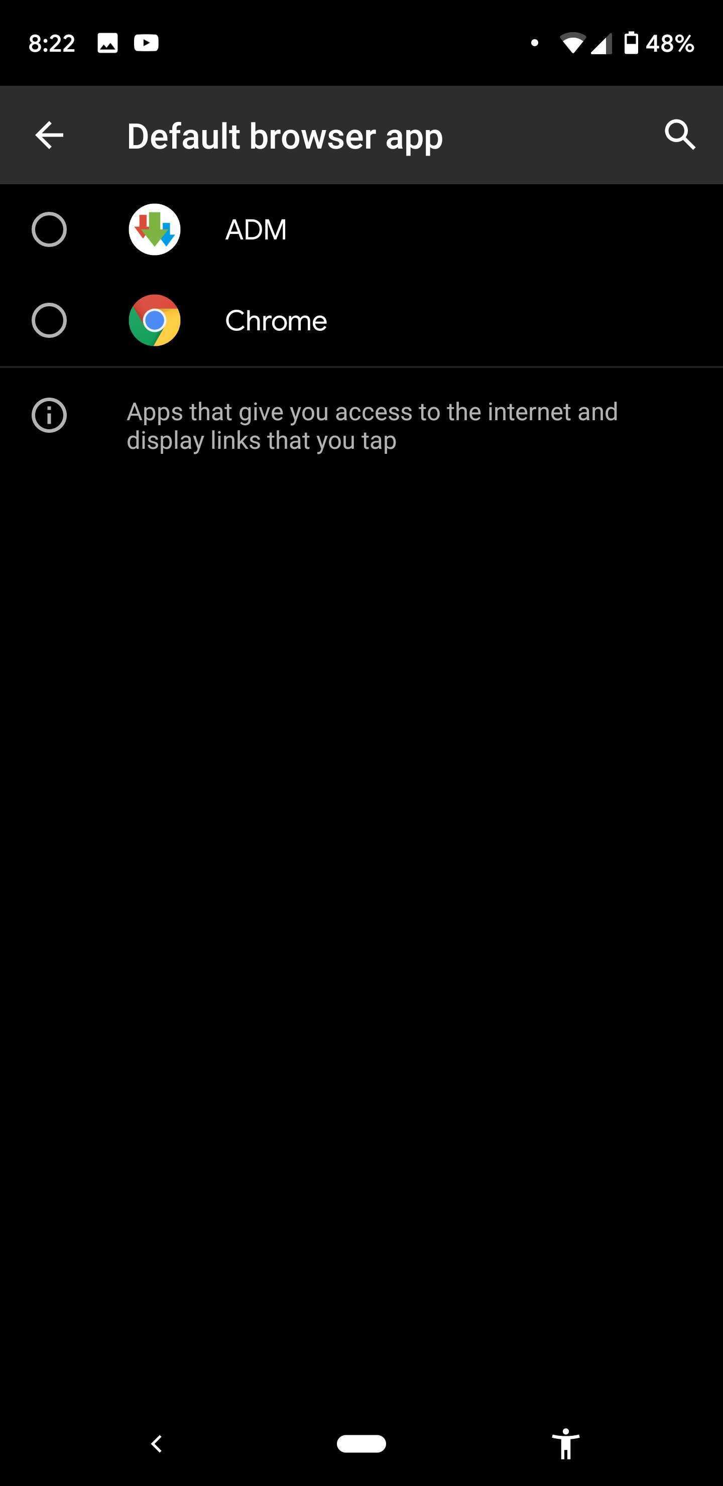 It's easier to swap between browsers on Android Q Beta 3