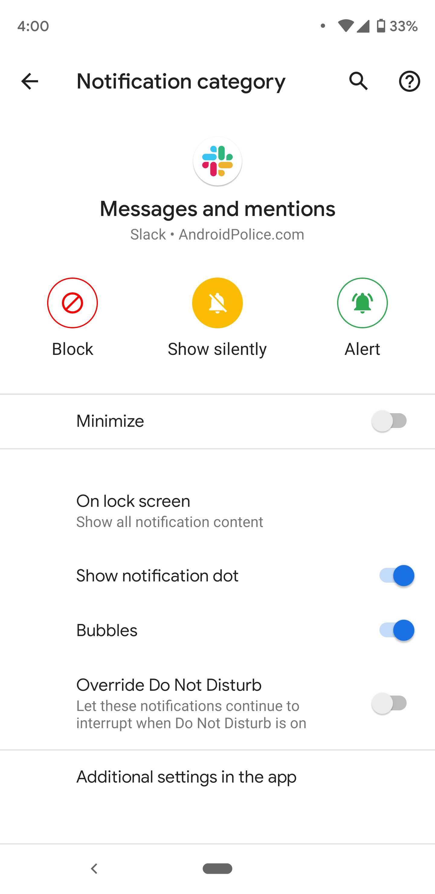 Android Q Beta 3 introduces simpler alert options for notifications