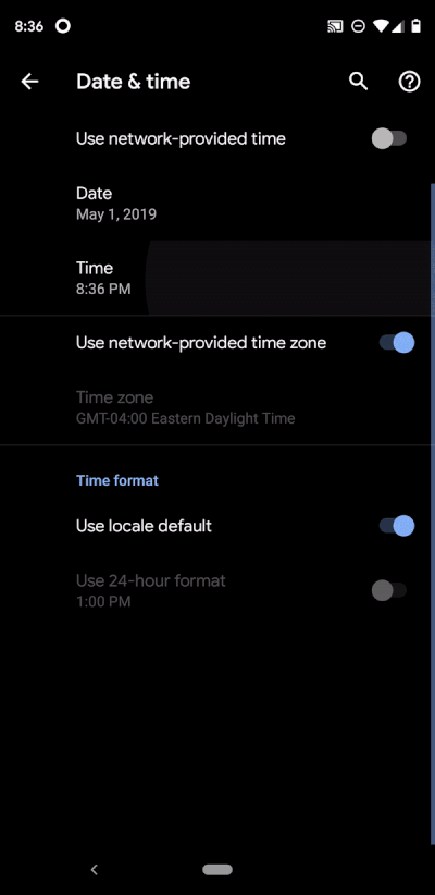 Android Q's automatic light and dark mode switch is properly working now