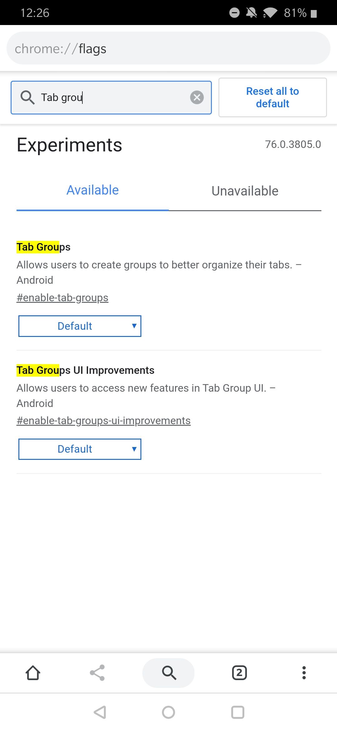 [Update: Further improvements] Chrome tab groups are live on Android