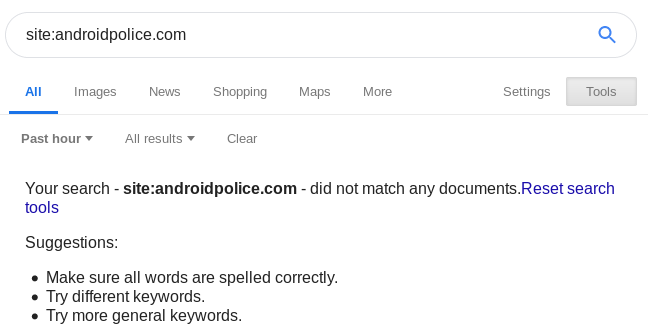 [Update: Back to normal] Google search is not showing recent results ...