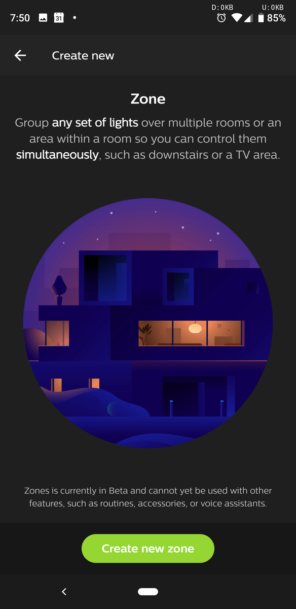 Hue app adds 'Zones' for custom light grouping
