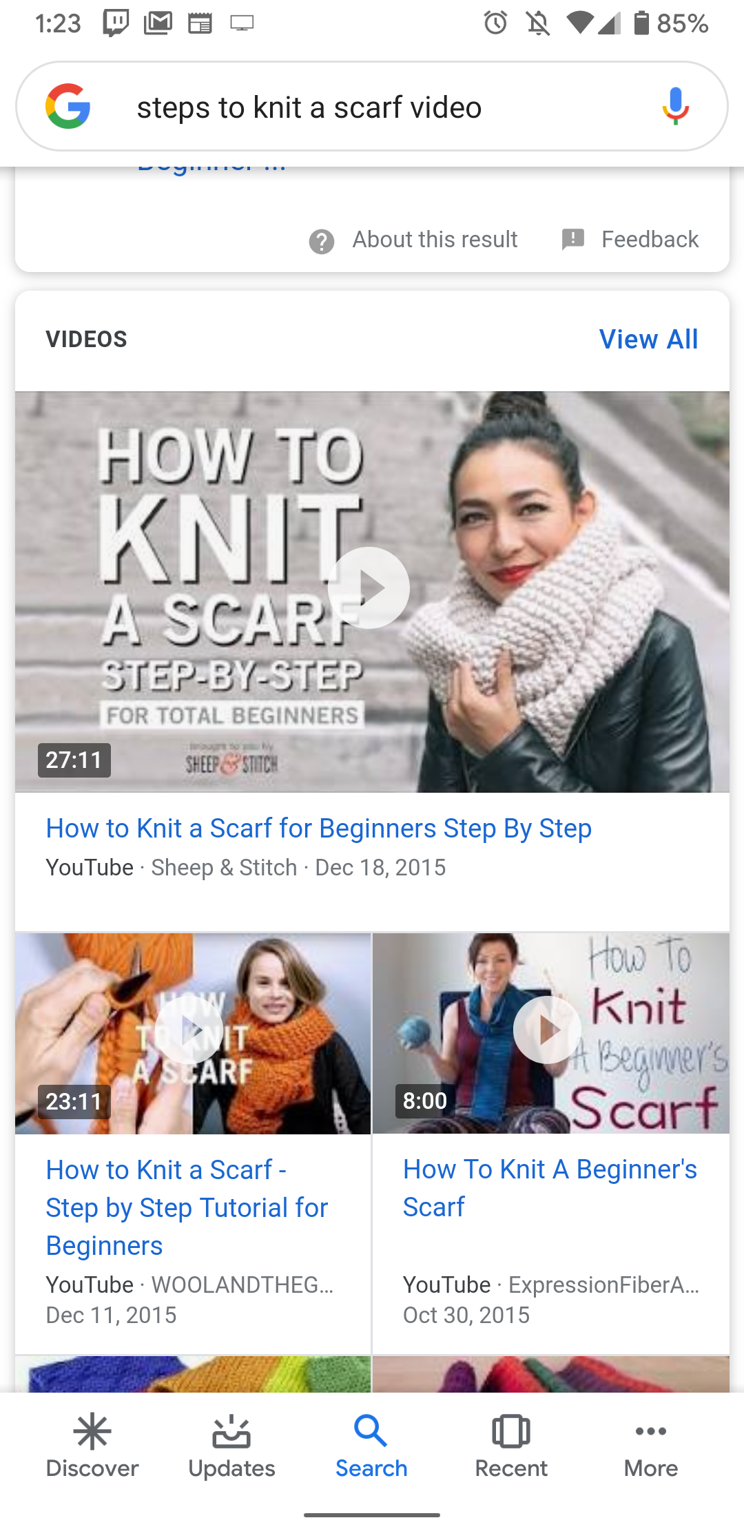 Google app starting to show 'in this video' bookmarks for YouTube ...