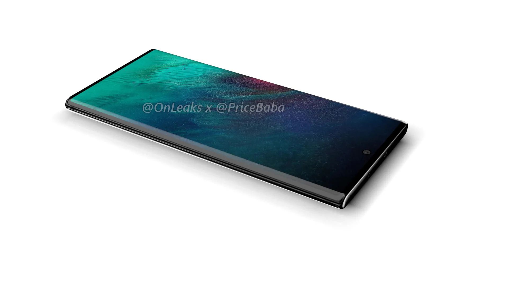 First Galaxy Note 10 Pro render shows four rear cameras and 6.75" screen