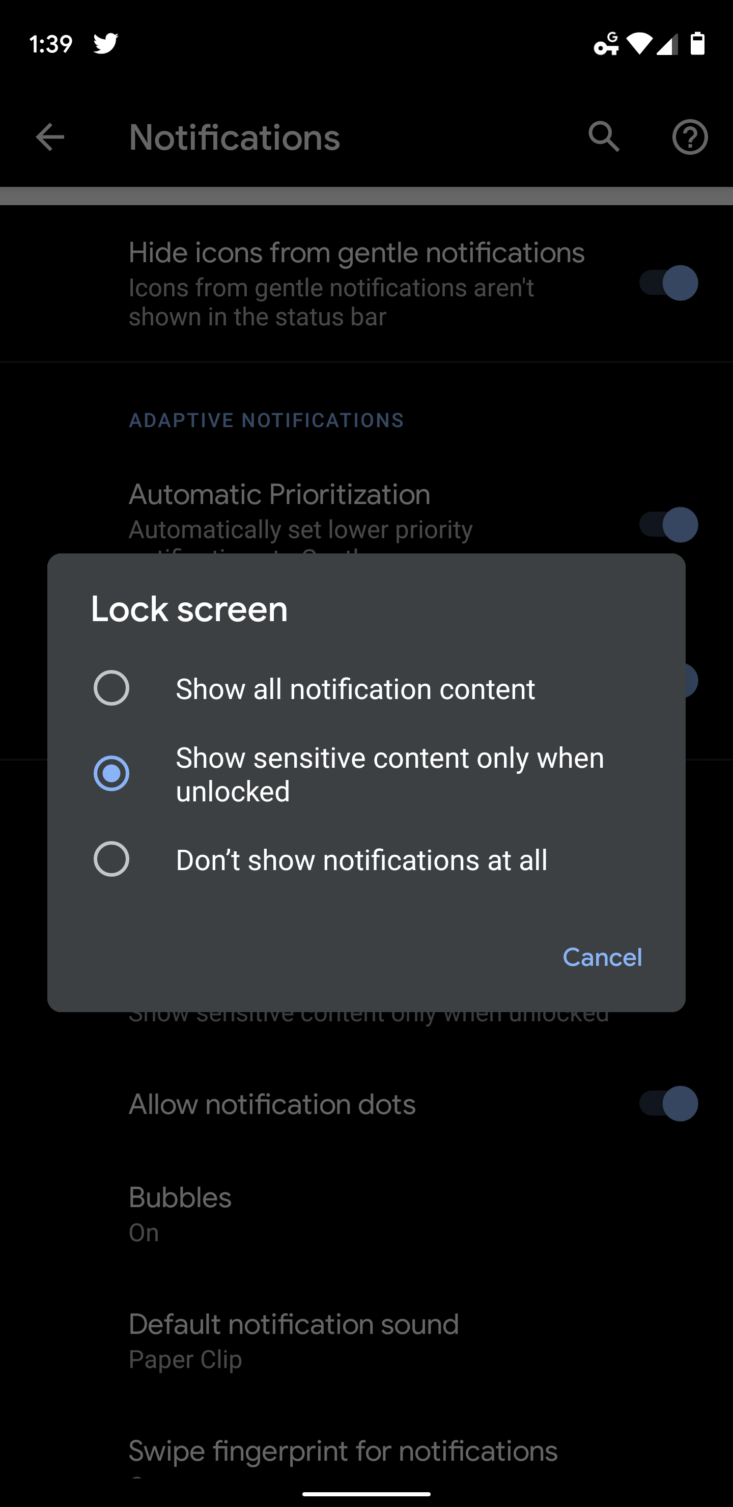 Android Q Beta 5 brings more control over lockscreen notifications
