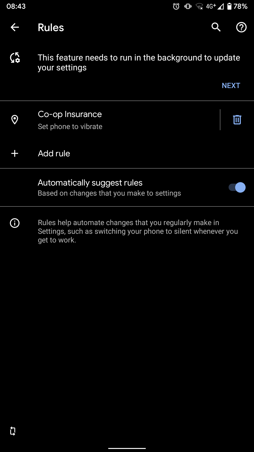 [Update: Live for some] Hints for Tasker-like Settings Rules surface on ...