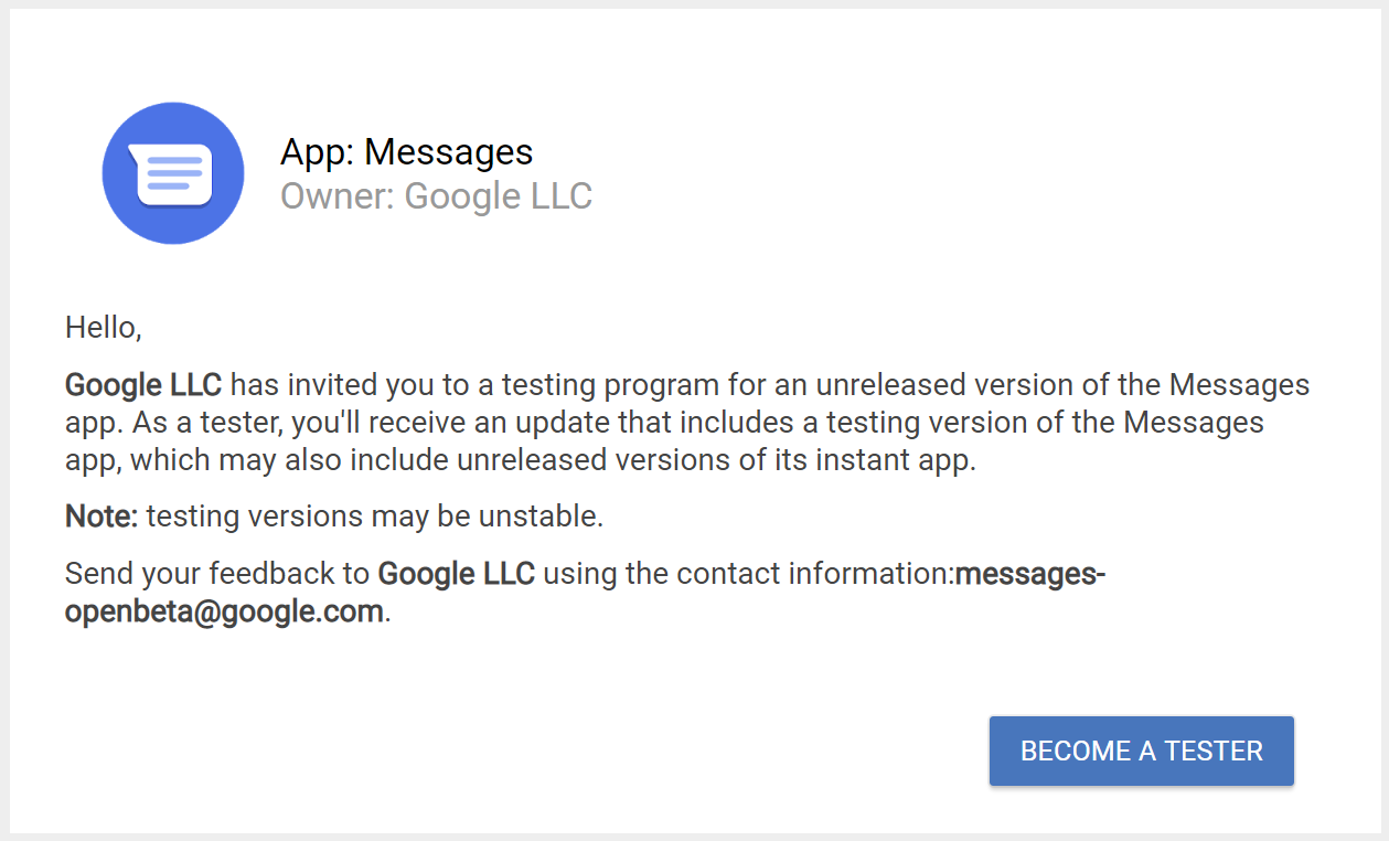 Google starts open beta program for Messages app