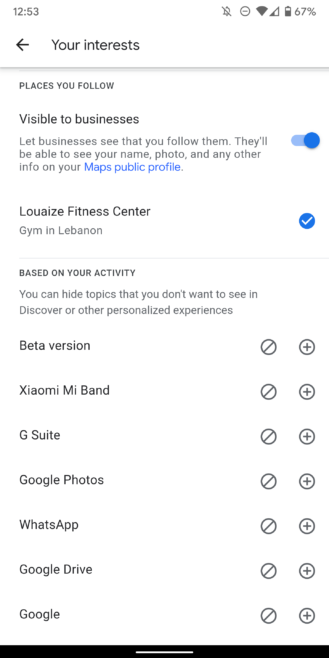 The Google app's new Interests section replaces Customize Discover